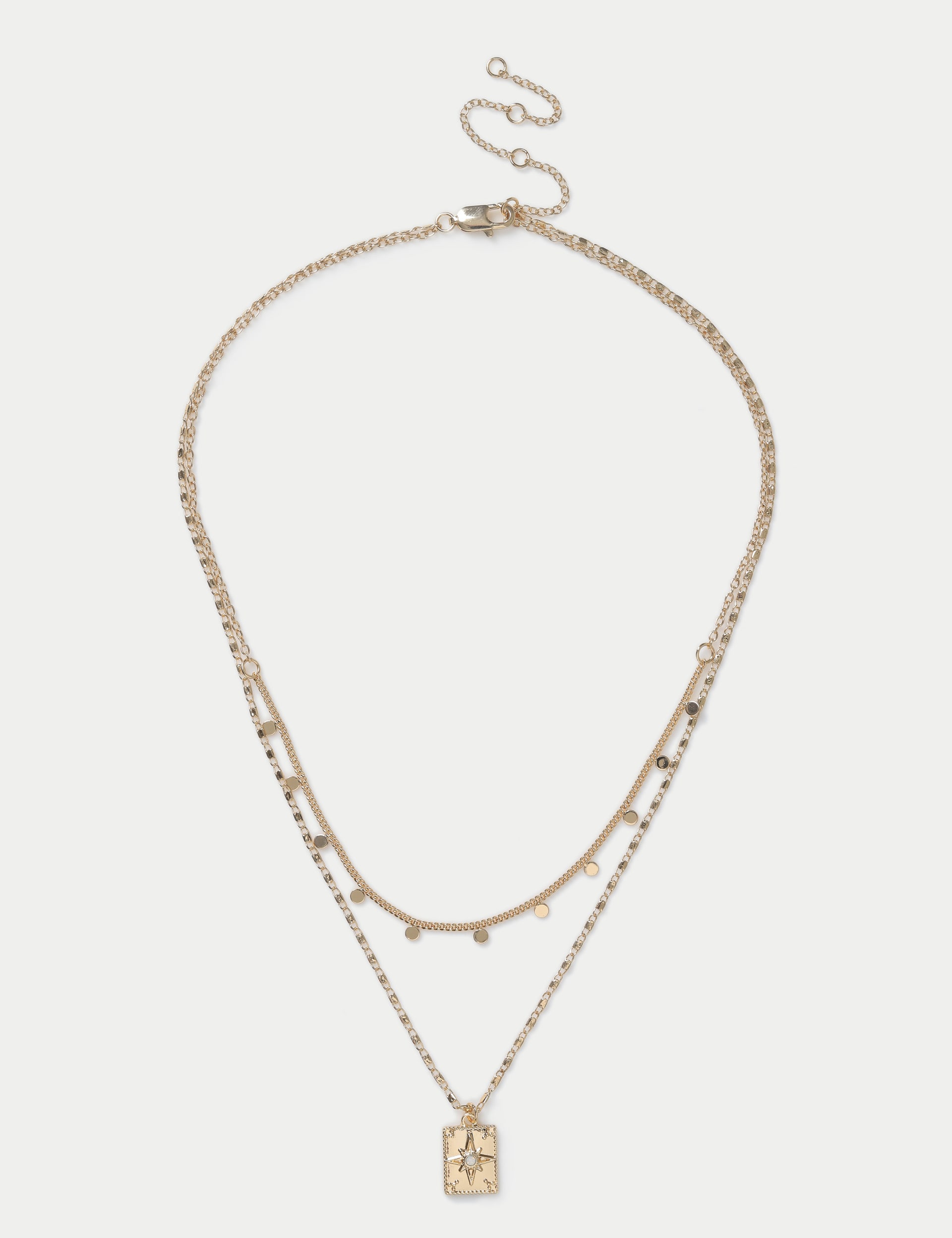 Multi Row Charm Chain Necklace | M&S | M&S