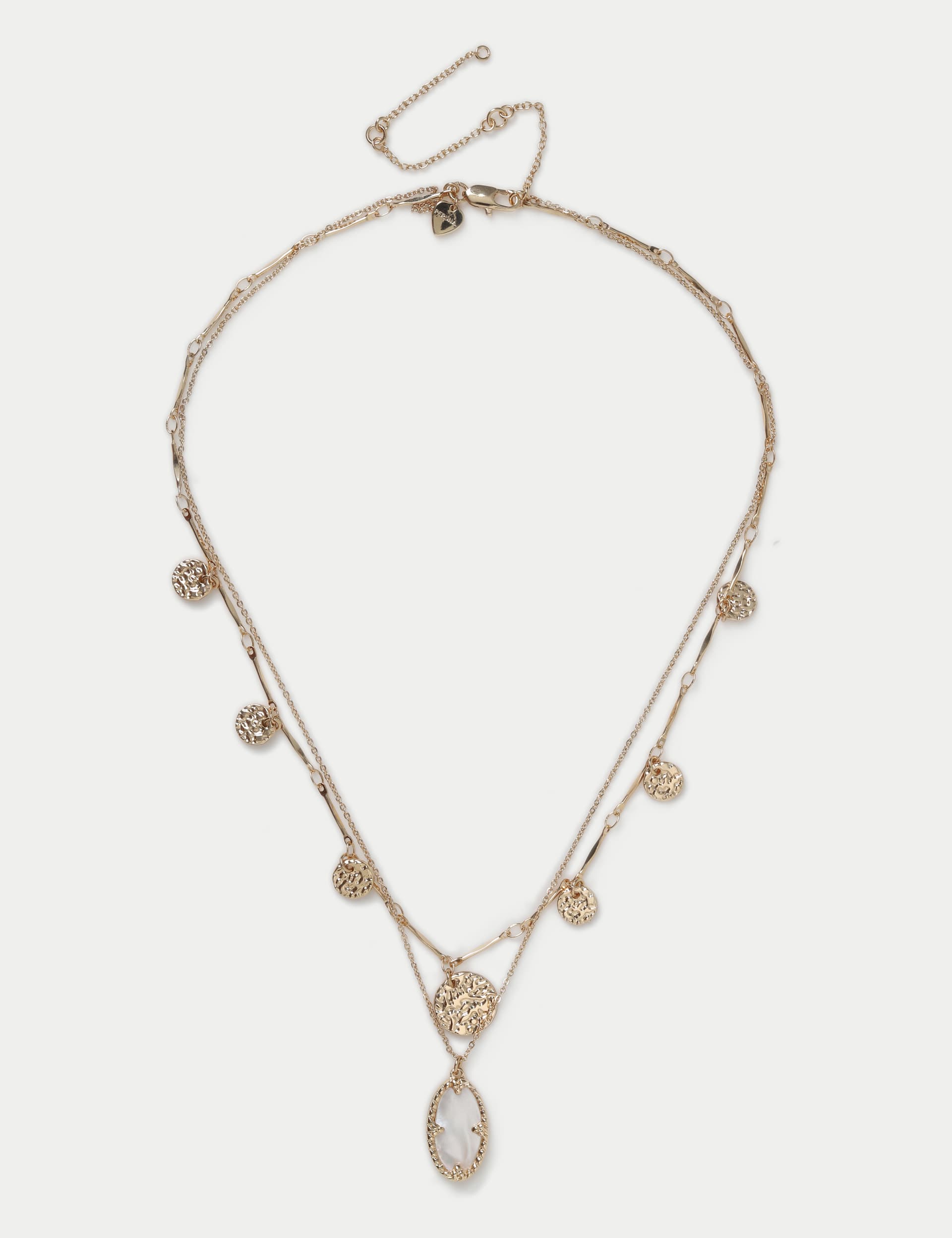 Multi Row Disc Pendant Necklace | Per Una | M&S