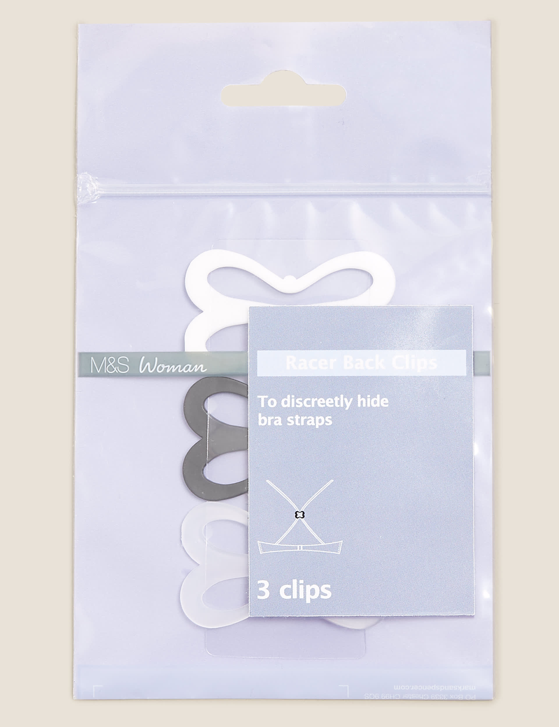 3pk Racer Back Bra Clips A-D | M&S | M&S IE