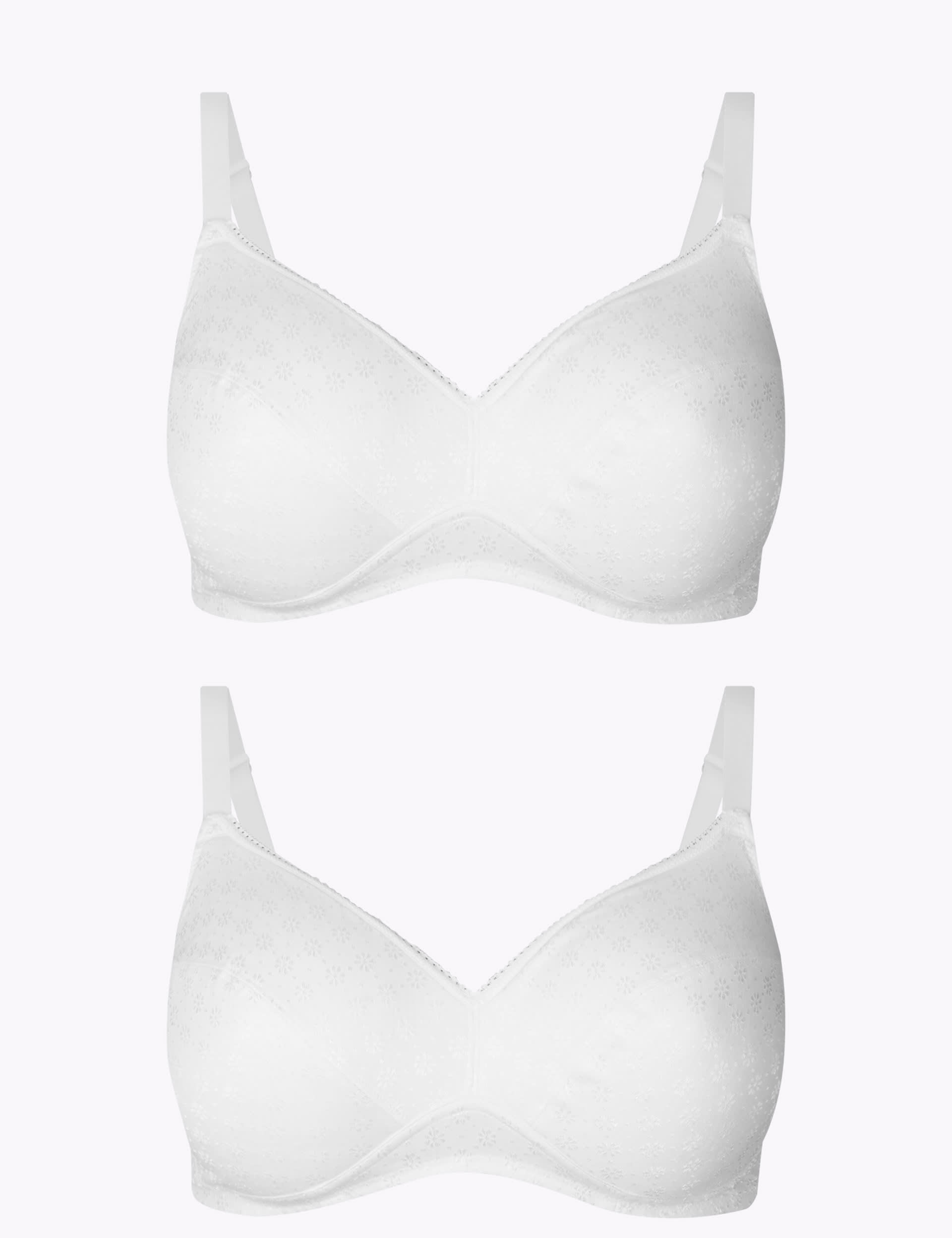 2 Pack Jacquard Padded Full Cup Bras AA-DD | M&S Collection | M&S