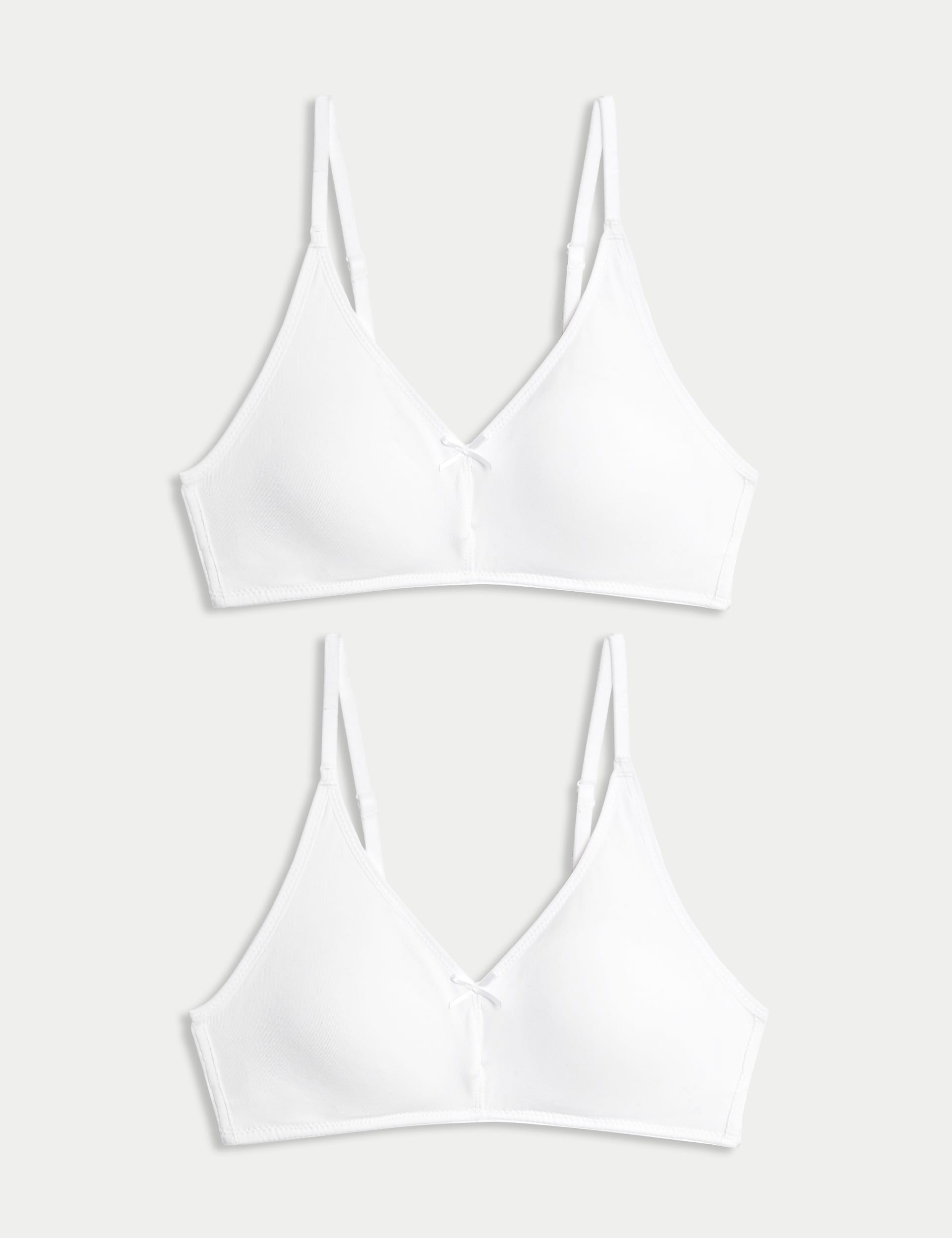 2pk Non-Wired Bralette First Bra AA-D | M&S Collection | M&S