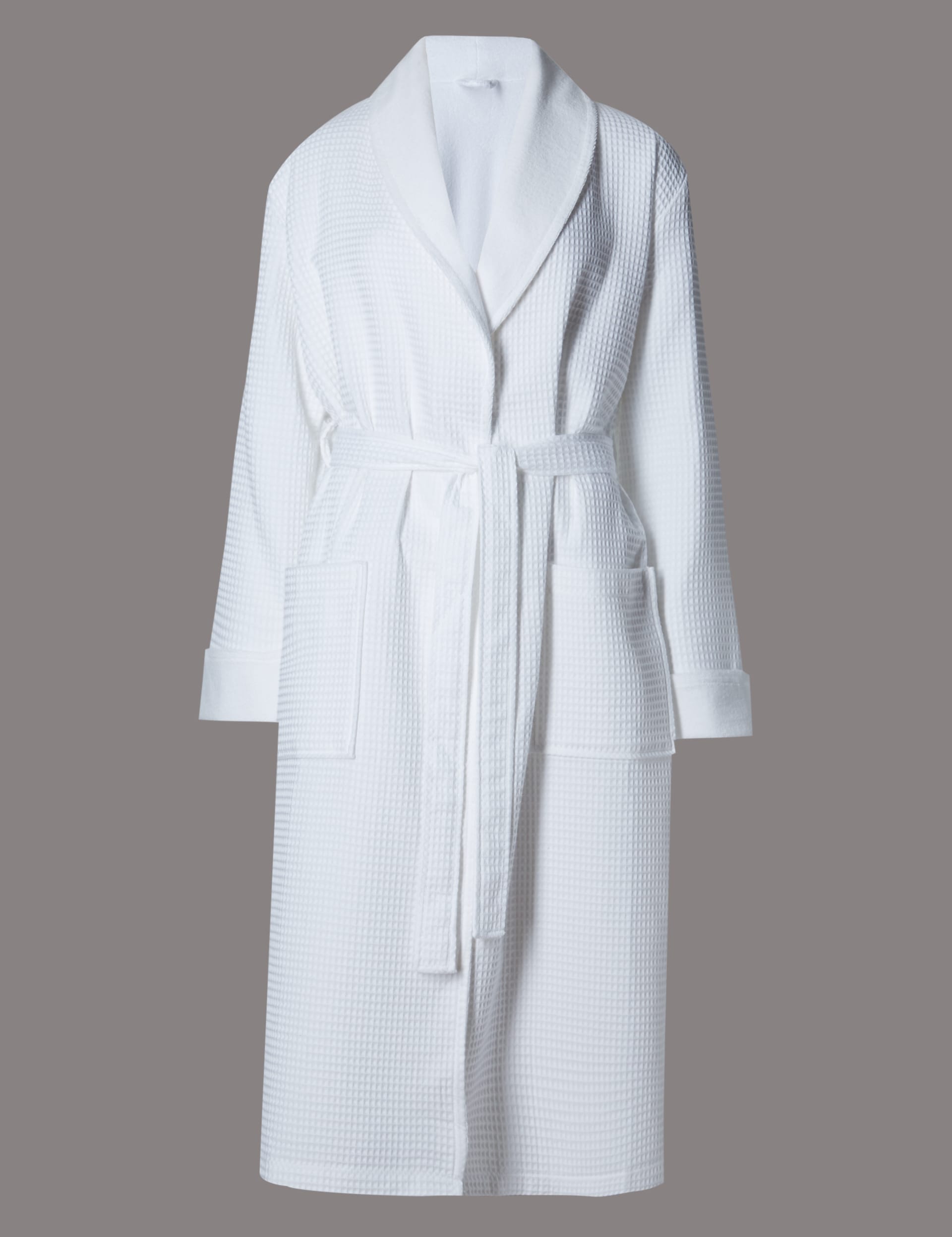 Pure Cotton Luxury Waffle Dressing Gown | Autograph | M&S