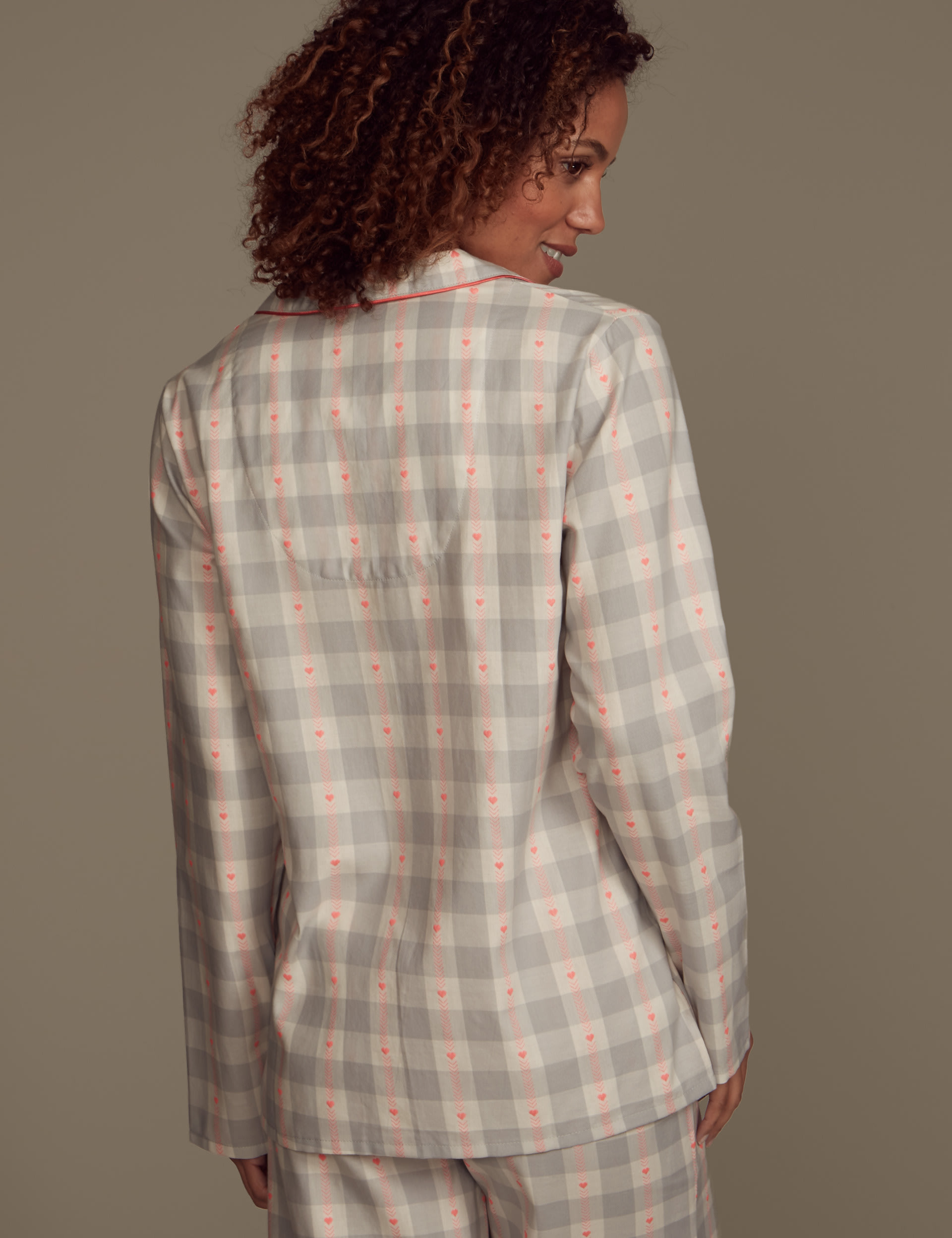 Pure Cotton Revere Collar Dobby Checked Pyjamas | M&S Collection | M&S