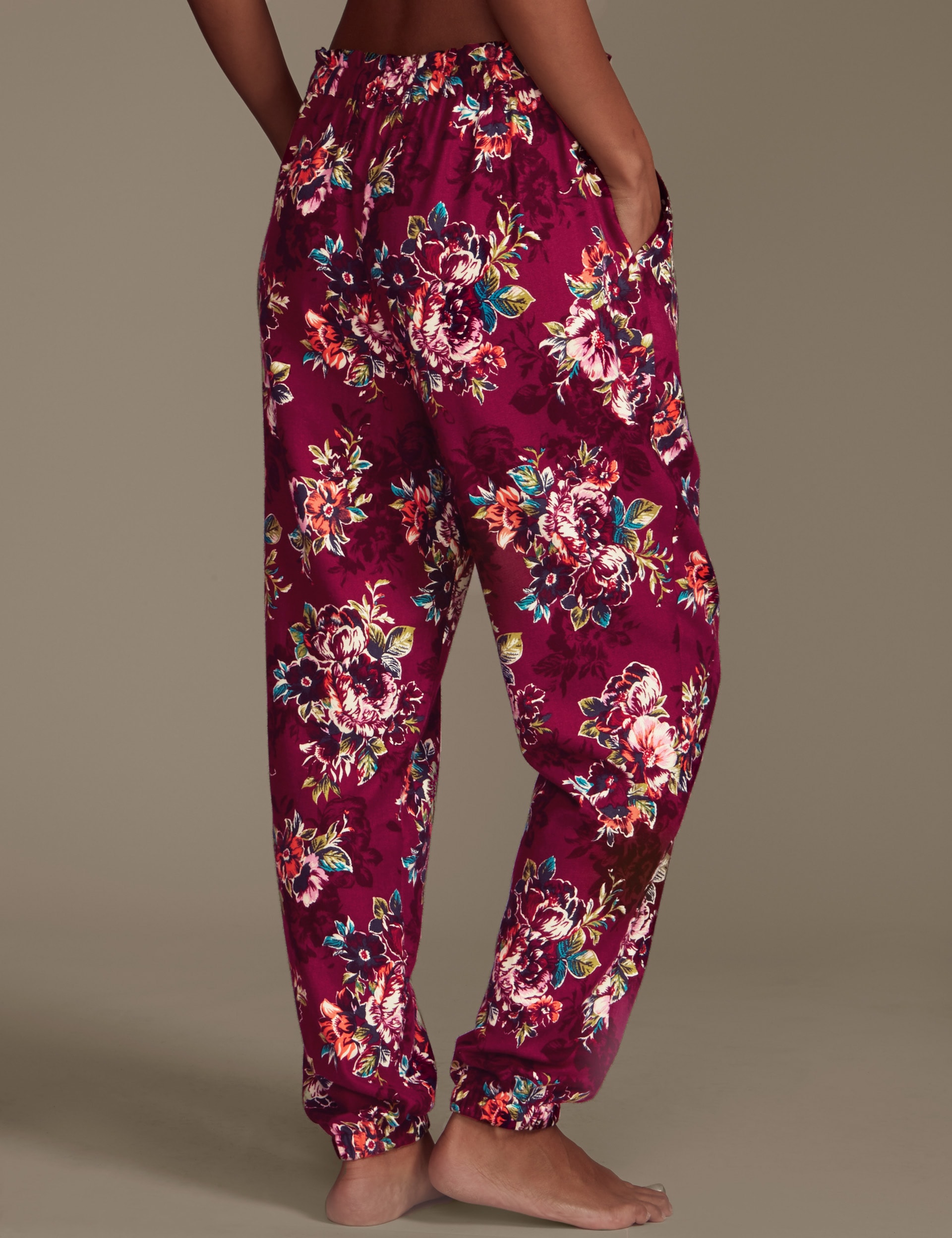 Floral Woven Straight Leg Long Pants | M&S Collection | M&S