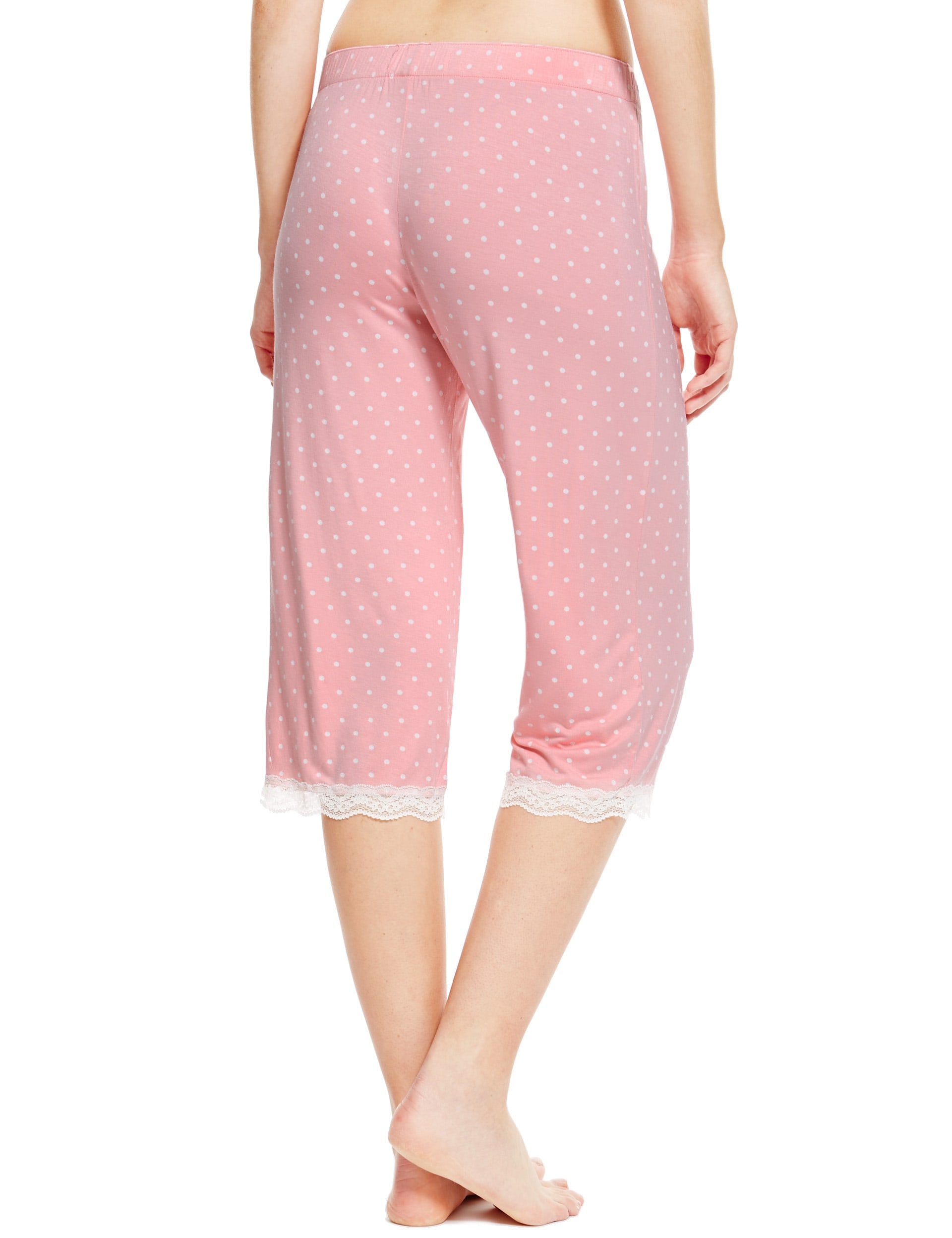 Spotted Cropped Pyjama Bottoms | M&S Collection | M&S