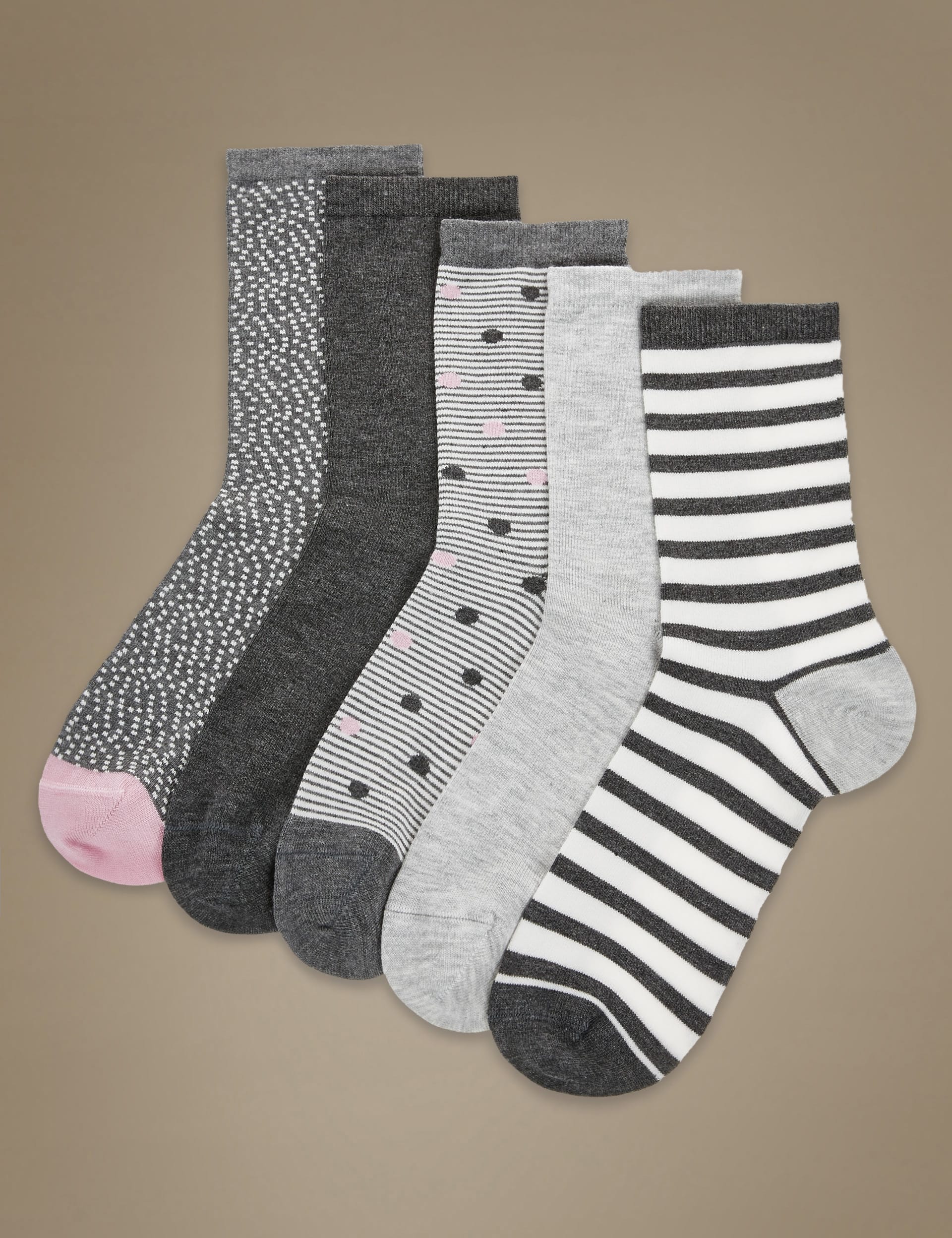 5 Pair Pack Supersoft Ankle Socks | M&S Collection | M&S