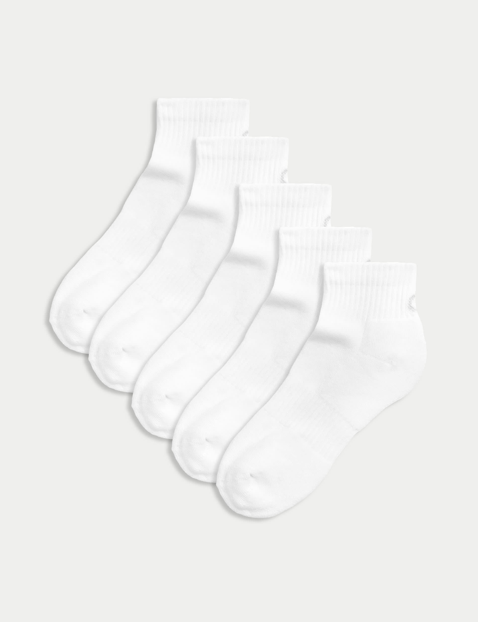 5pk Cotton Rich Cushioned Anklets | Goodmove | M&S