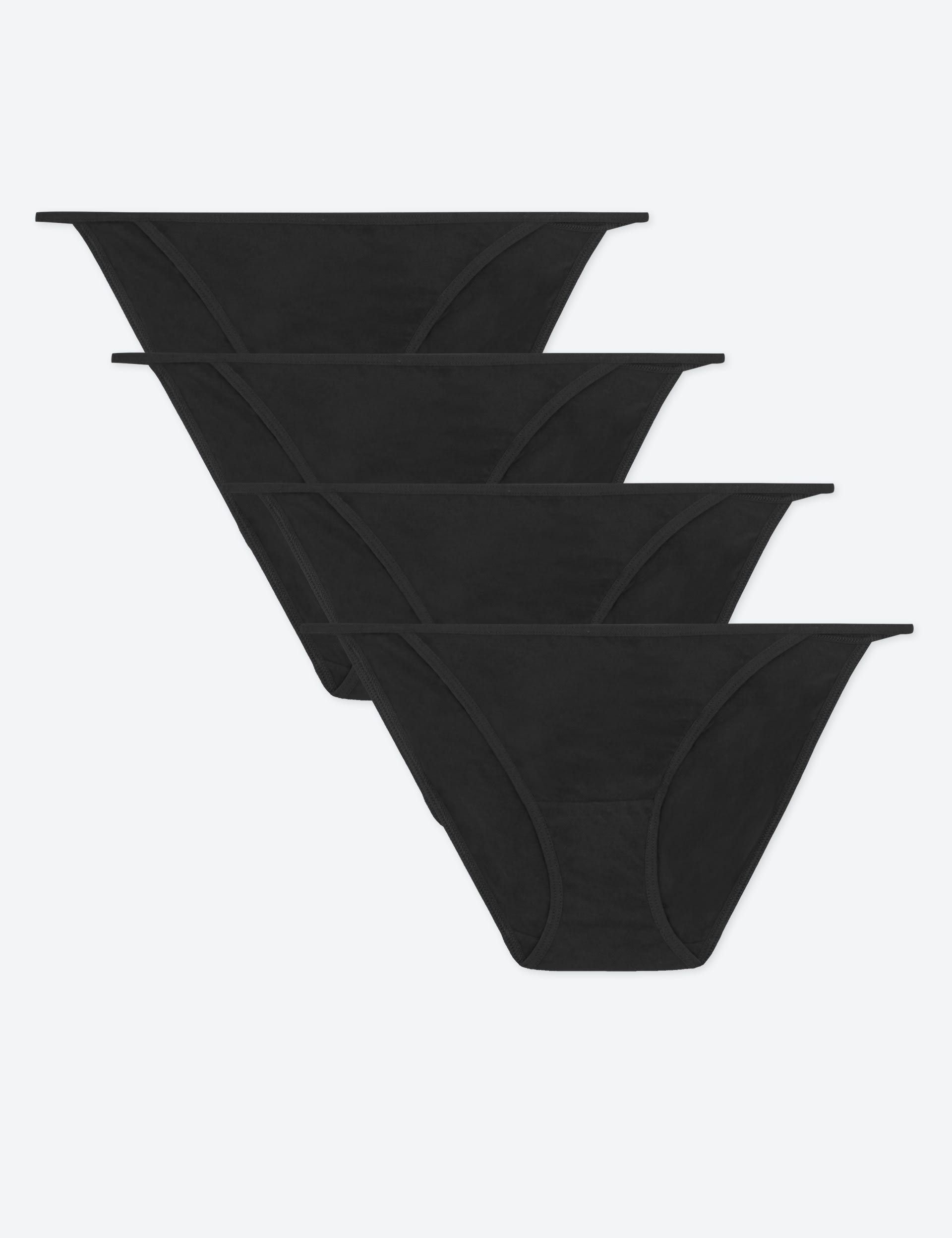 4 Pack Pure Cotton Garter Bikini Knickers | M&S Collection | M&S IE