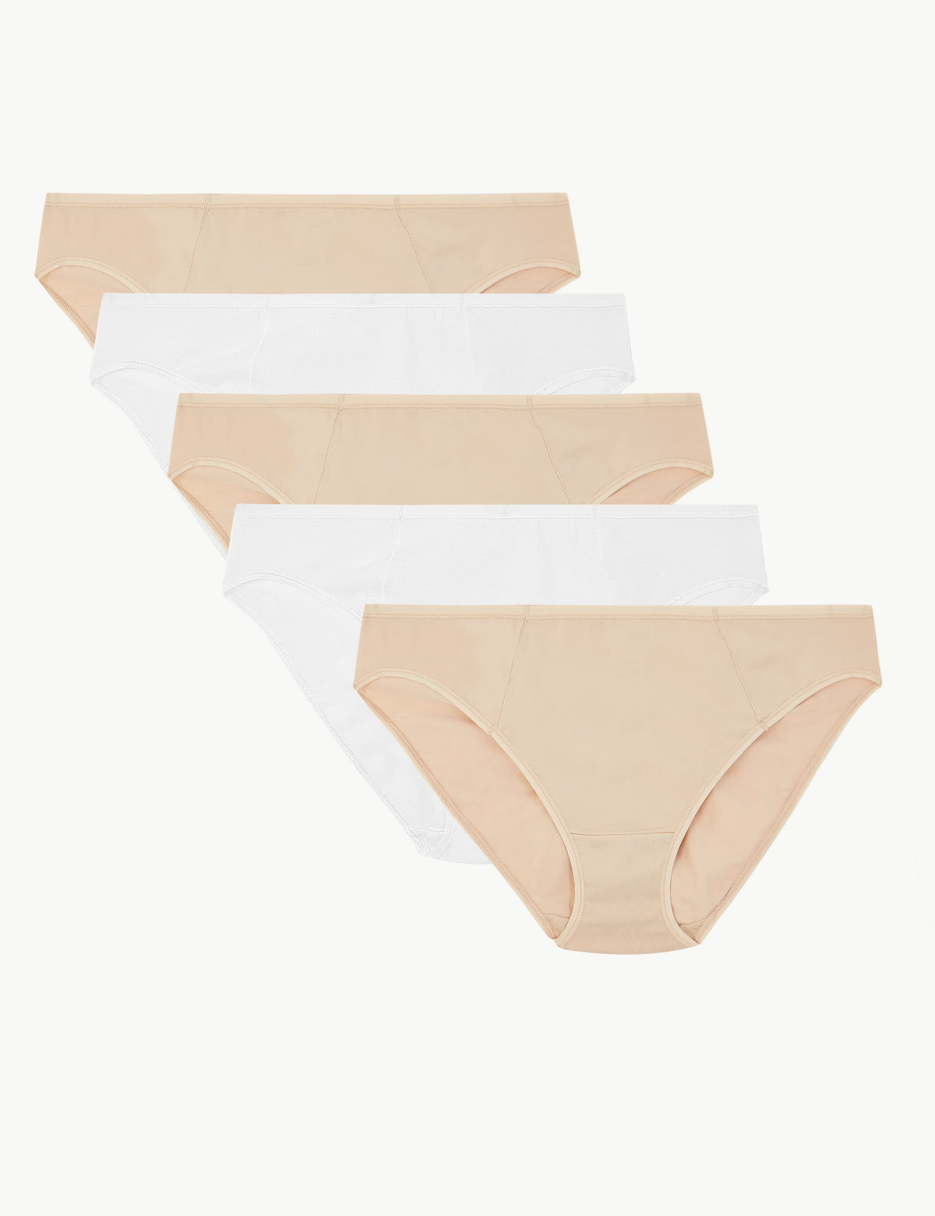 5 Pack Modal Blend Front Seam High Leg Knickers | M&S Collection | M&S IE