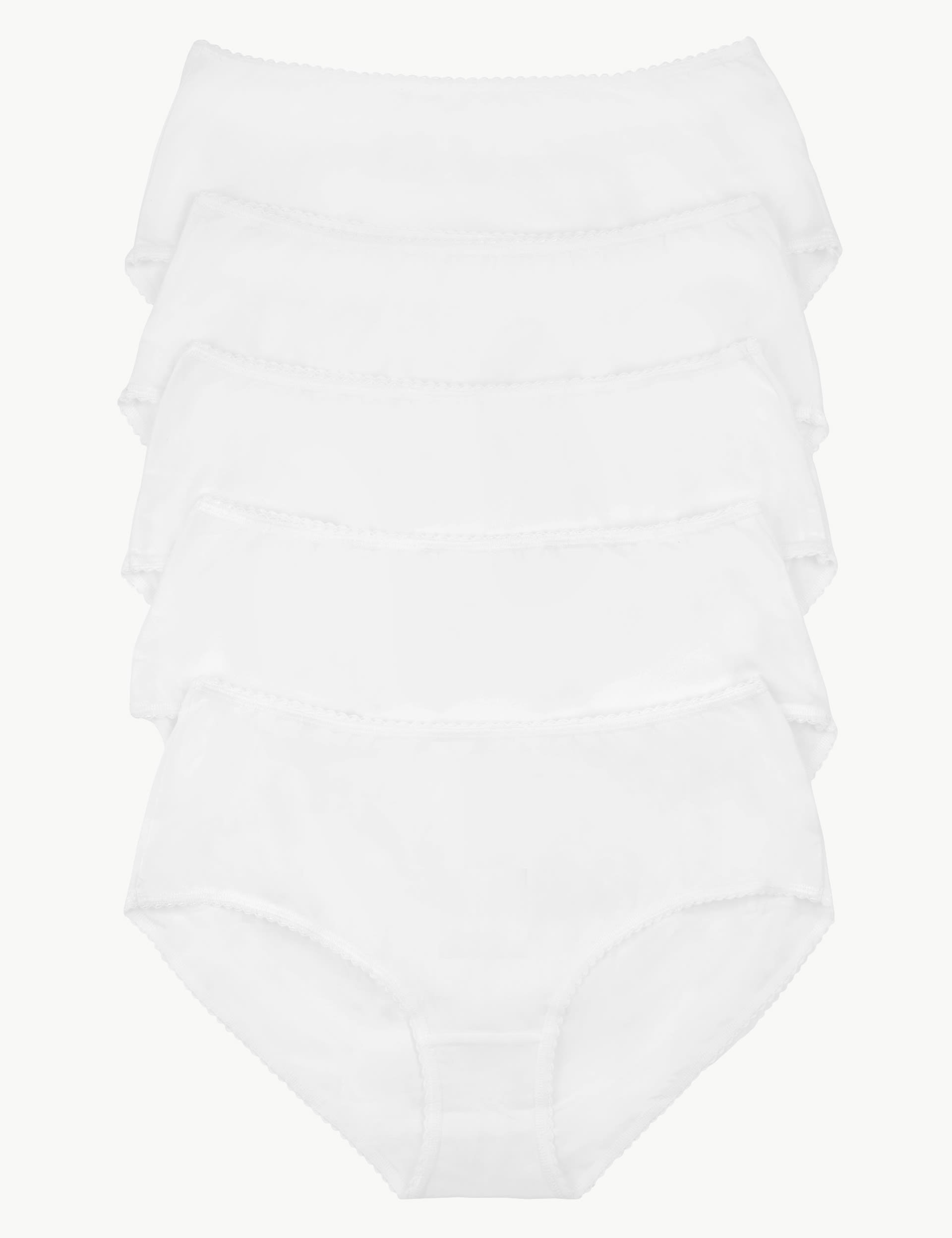 5 Pack Cotton Rich Midi Knickers with New & Improved Fabric | M&S ...