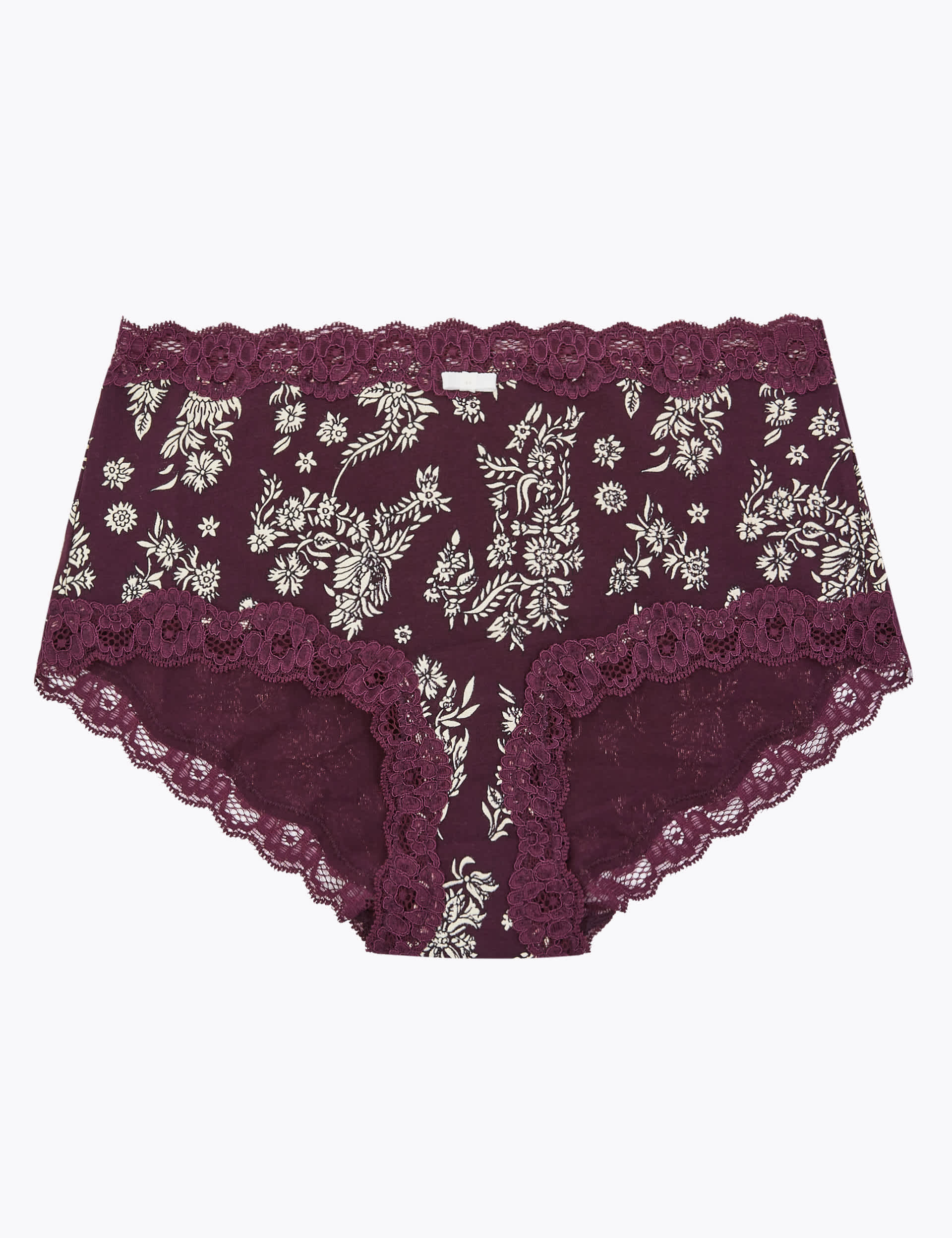 High Rise Lace Trim Floral Shorts | M&S Collection | M&S IE