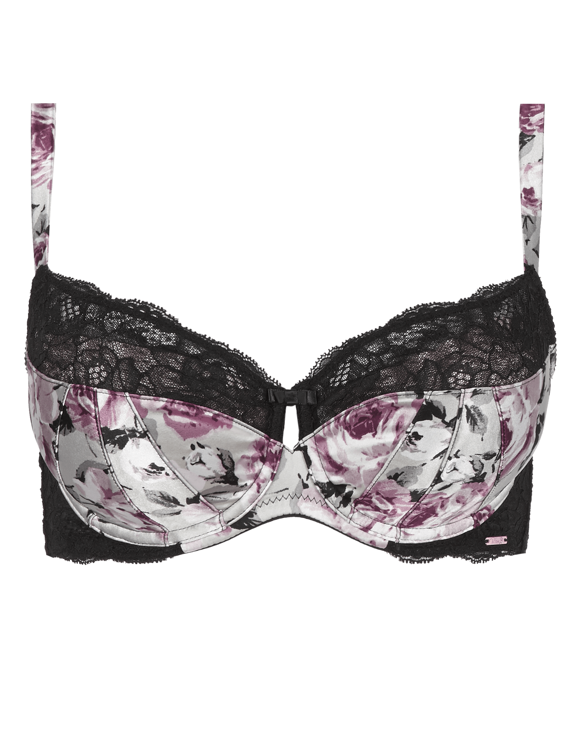 Silk Printed Non-Padded Underwired Balcony Bra DD-G | Rosie for ...