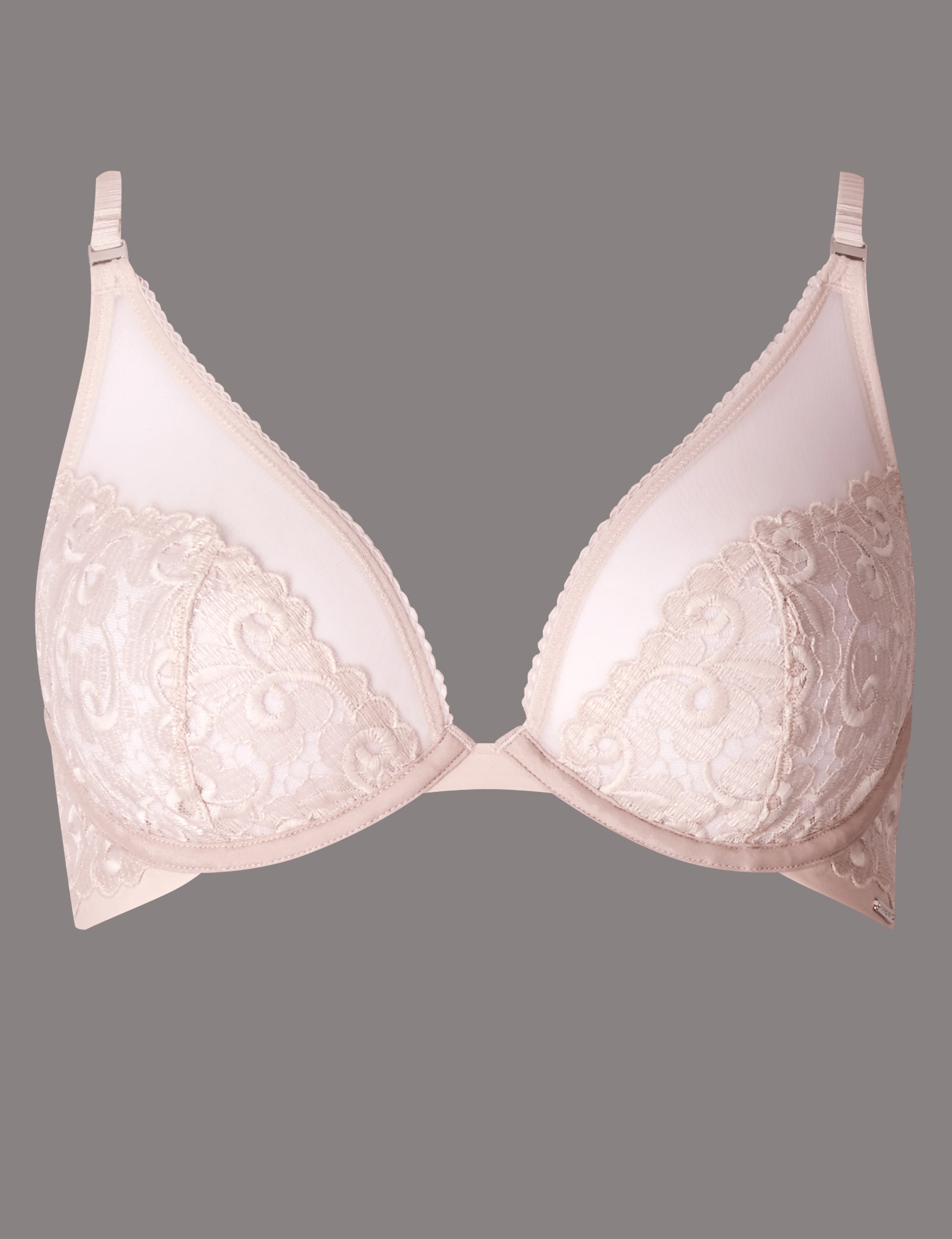 Guipure Embroidered High Apex Non-Padded Plunge Bra A-DD | Autograph | M&S