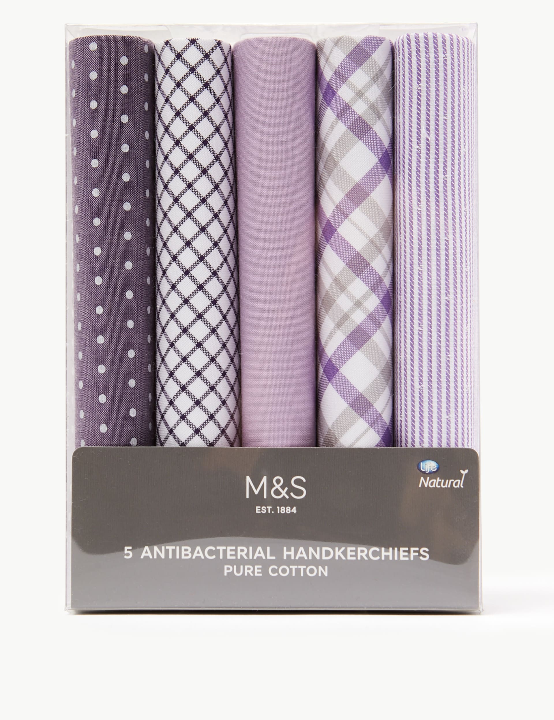 5 Pack Cotton Handkerchiefs | M&S Collection | M&S IE