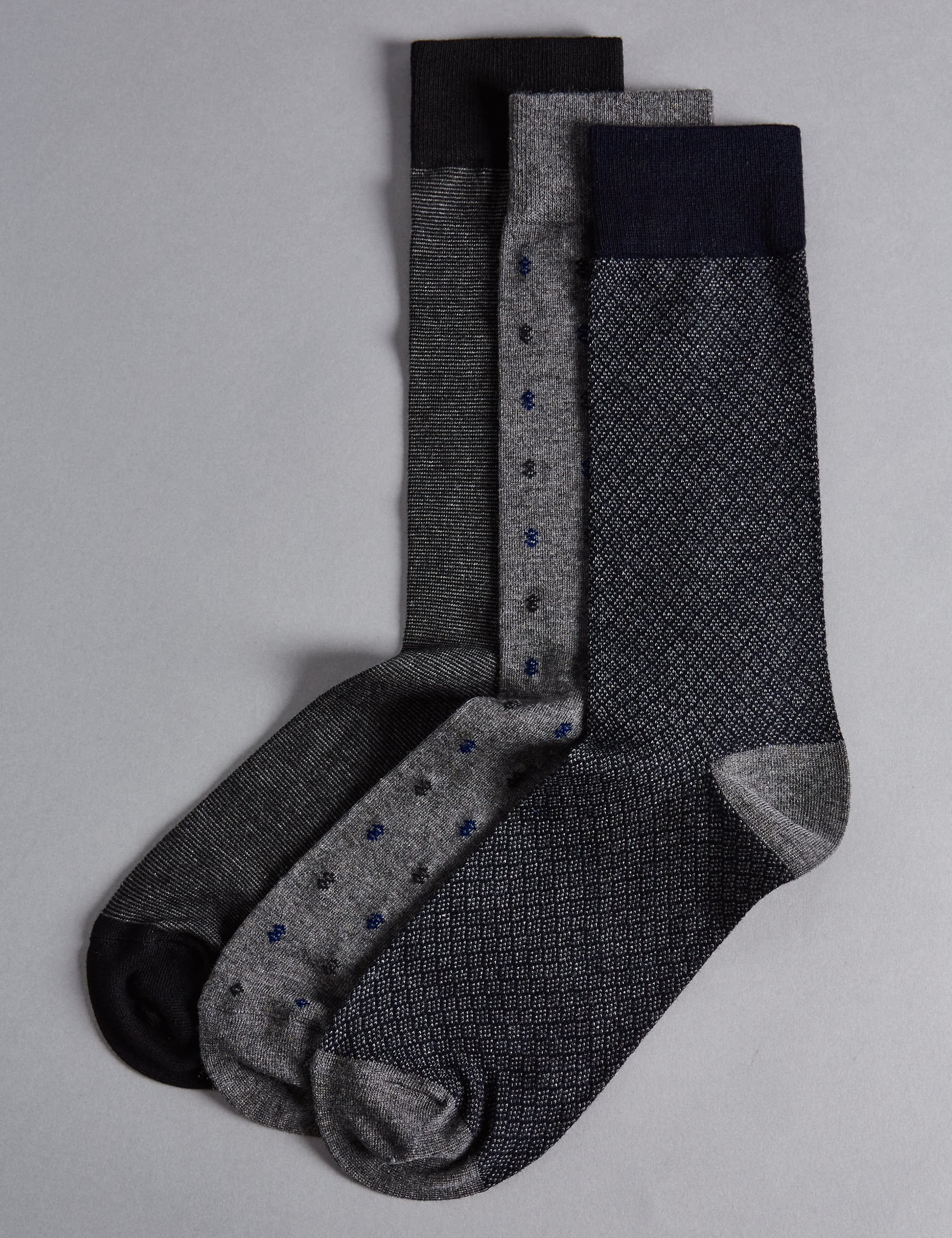 3 Pairs of Modal Blend Socks | Autograph | M&S