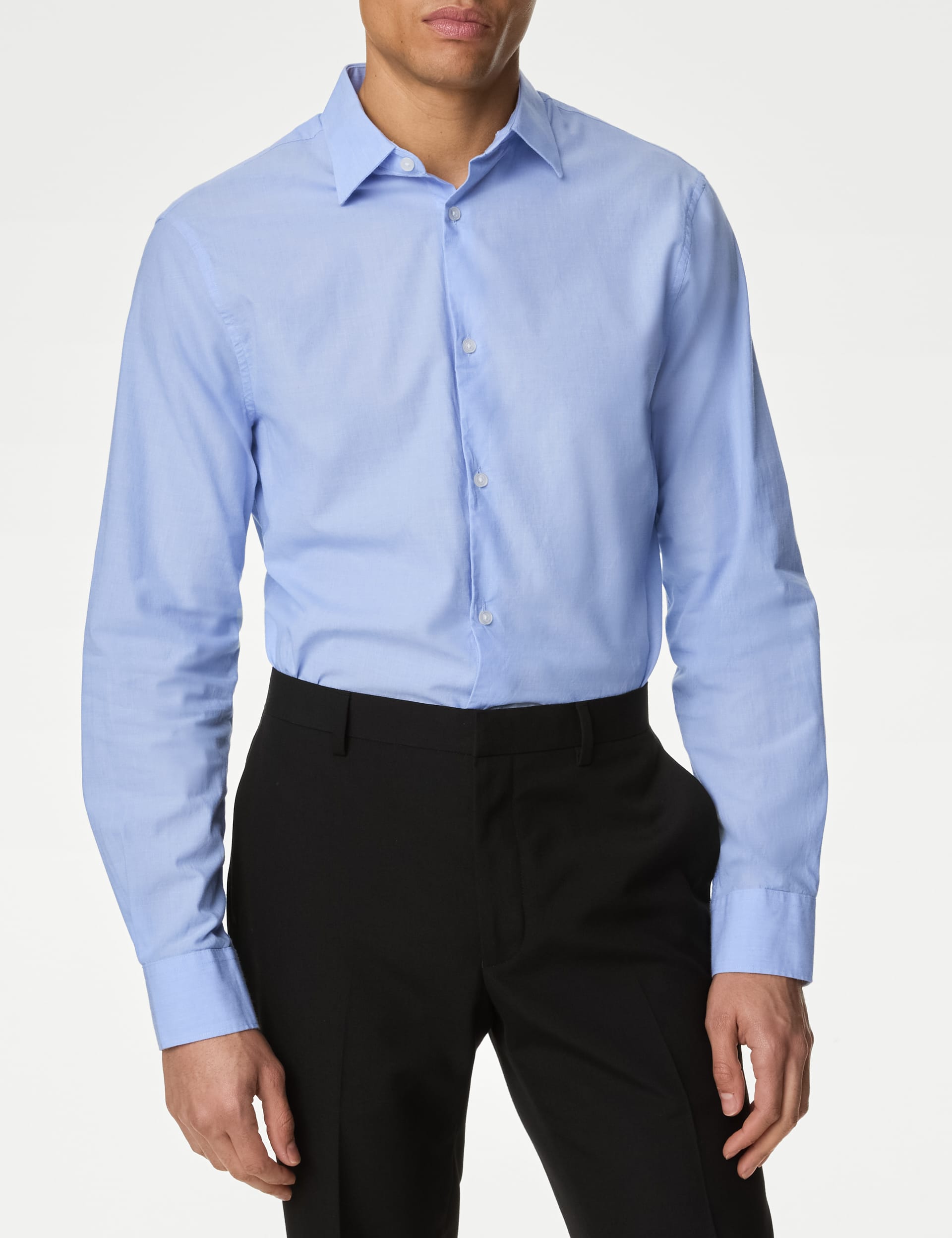 Men’s Blue Formal Shirts | M&S