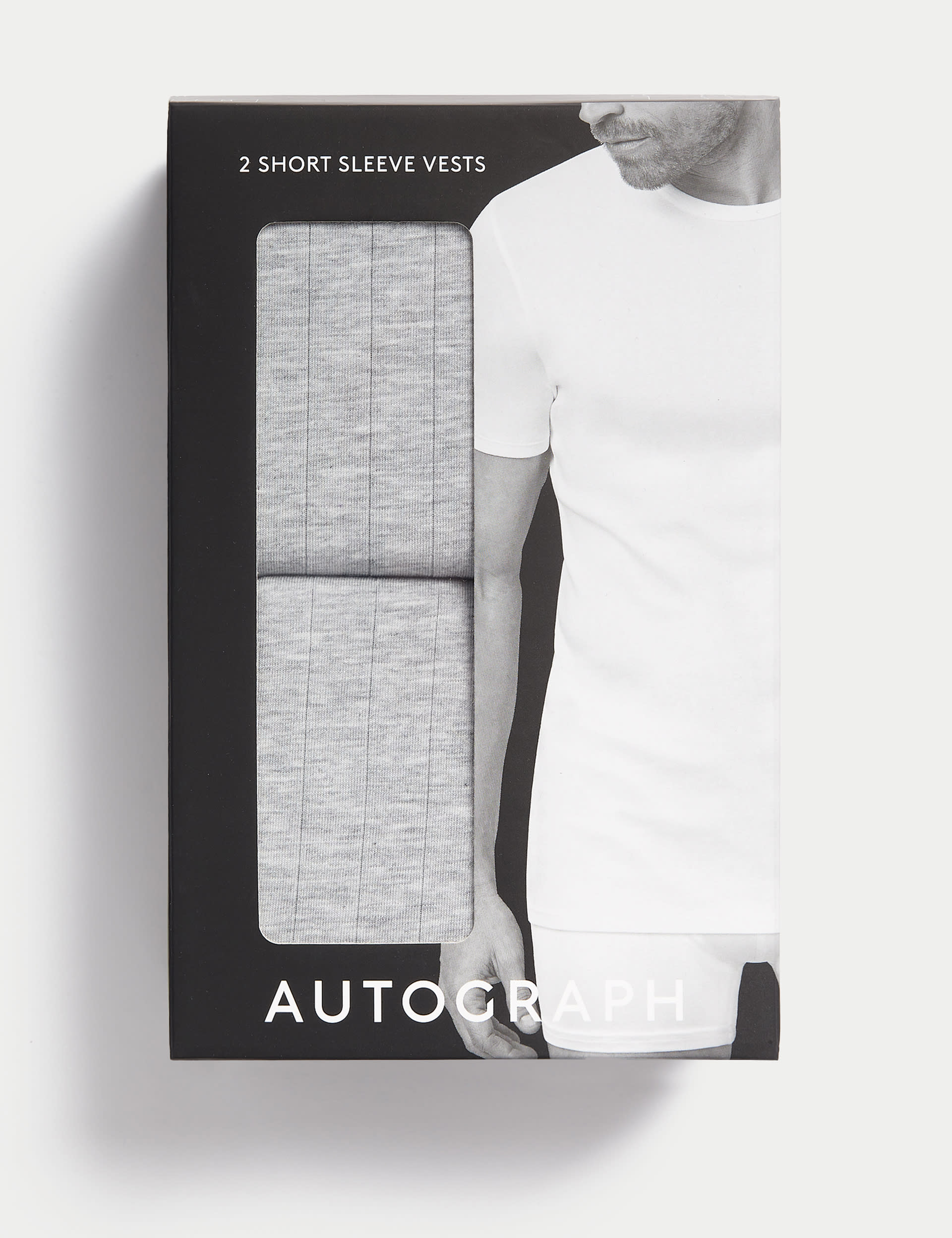 2 Pack Supima® Cotton Drop Needle Vest Box | Autograph | M&S