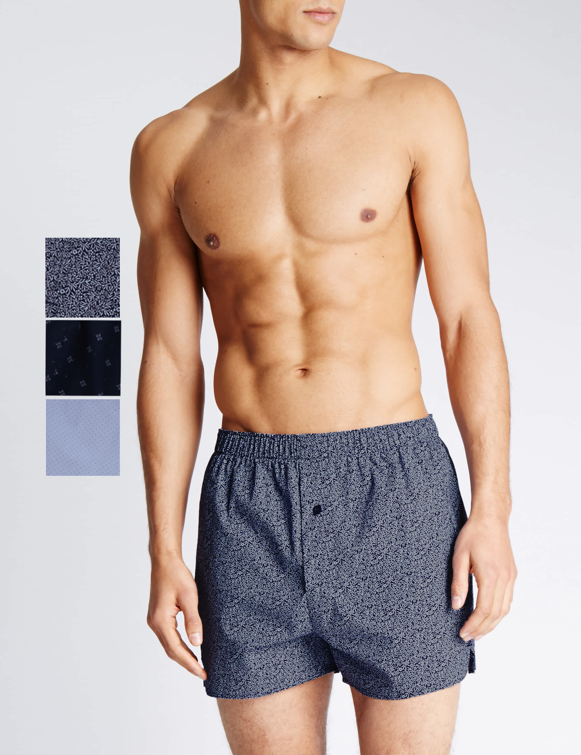 3 Pack Pure Cotton Easy to Iron Boxers | M&S Collection | M&S