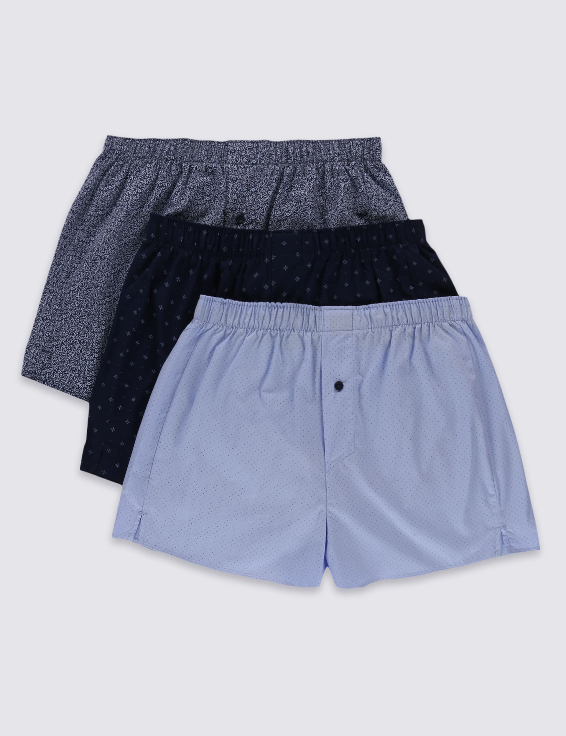3 Pack Pure Cotton Easy to Iron Boxers | M&S Collection | M&S