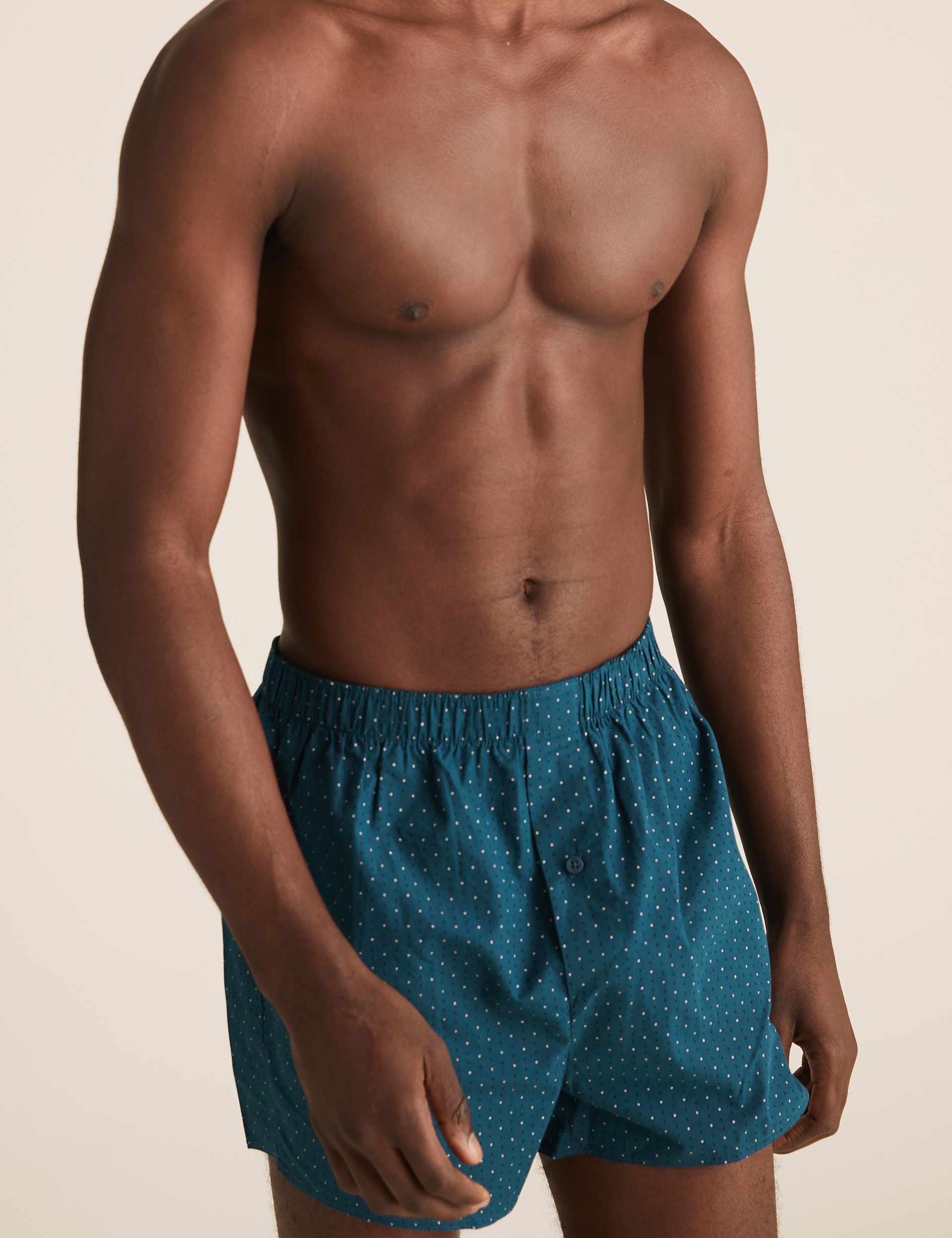 3pk Pure Cotton Diamond Woven Boxers | M&S Collection | M&S IE