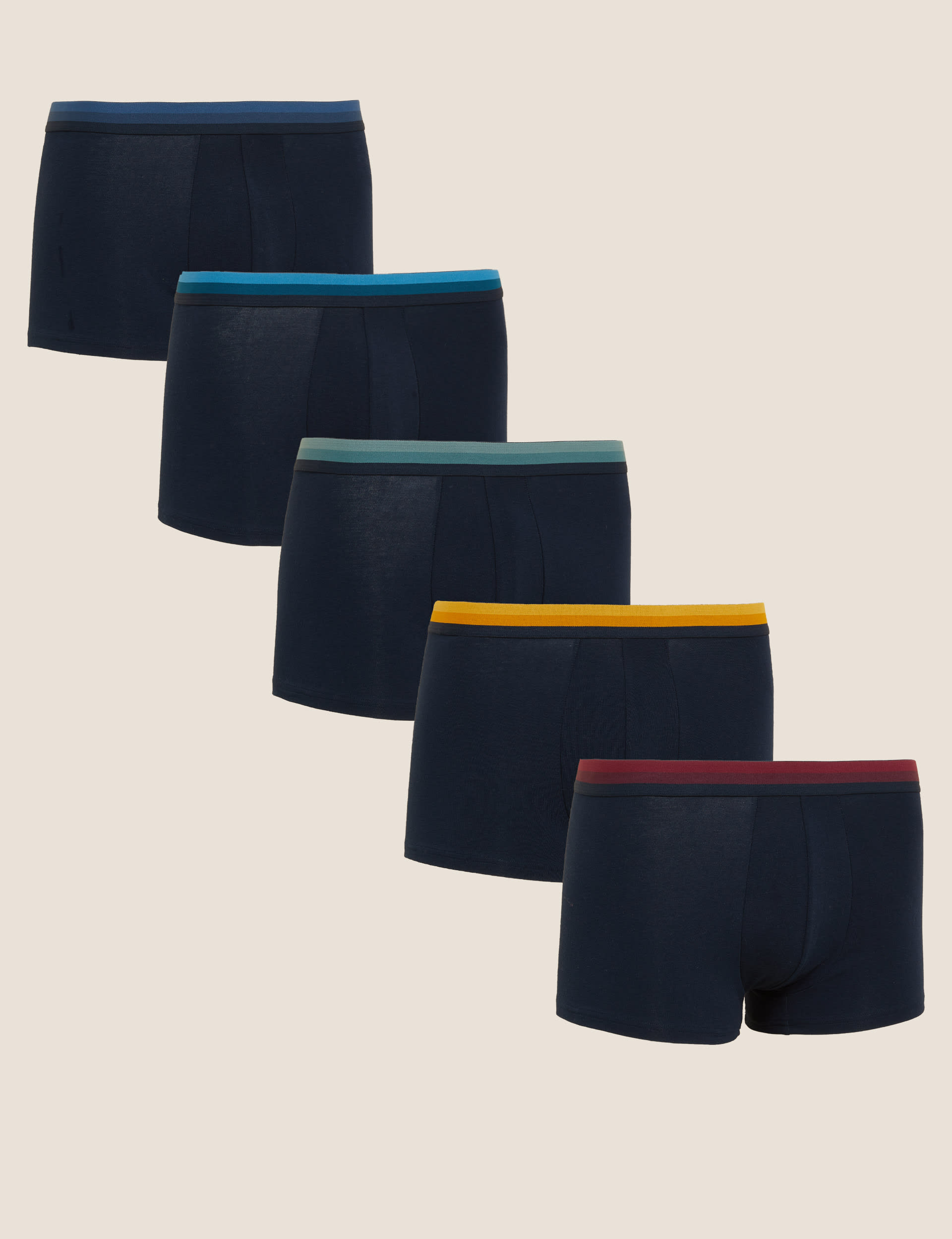 5pk Cotton Rich Cool & Fresh™ Hipsters | M&S Collection | M&S IE