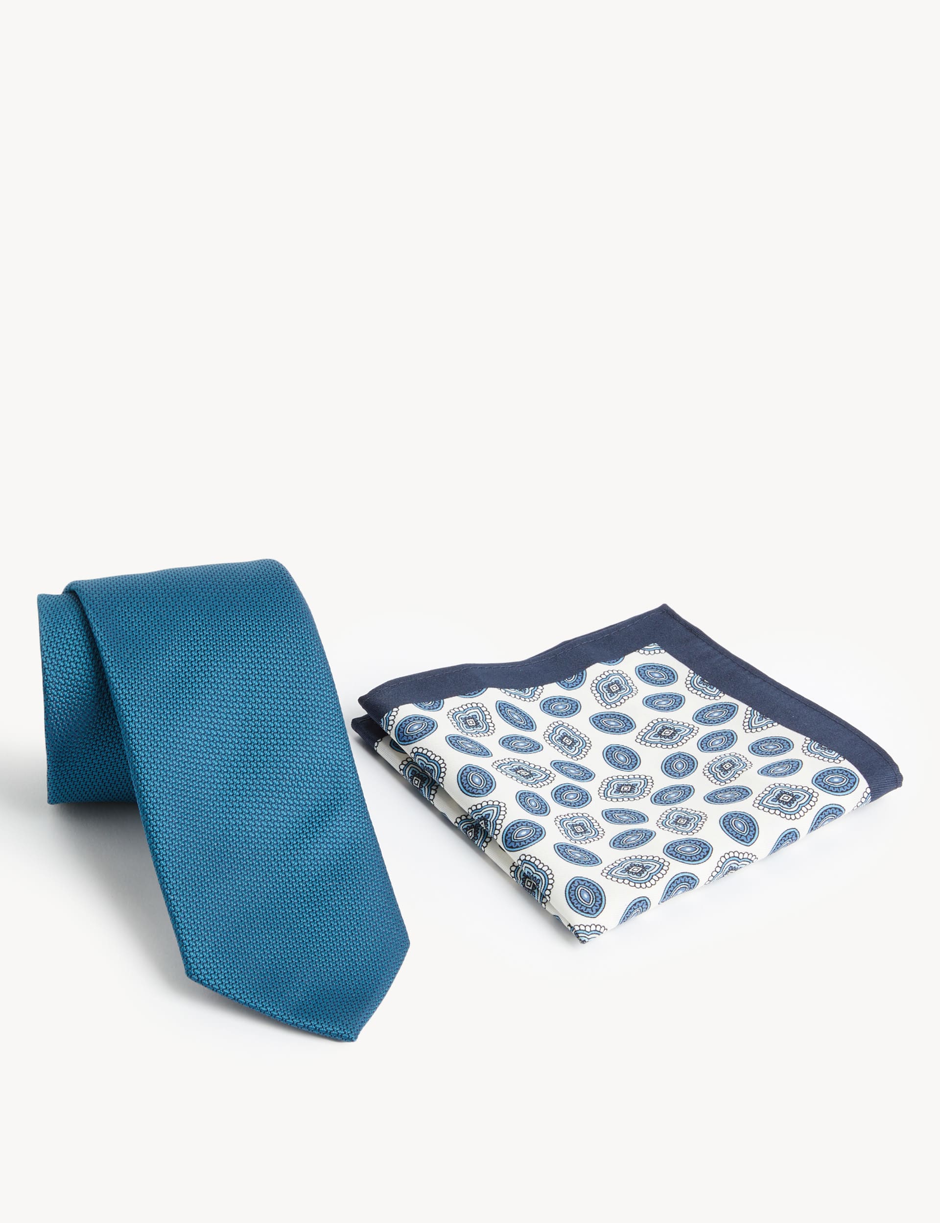 Paisley Tie & Pocket Square Set | M&S Collection | M&S IE