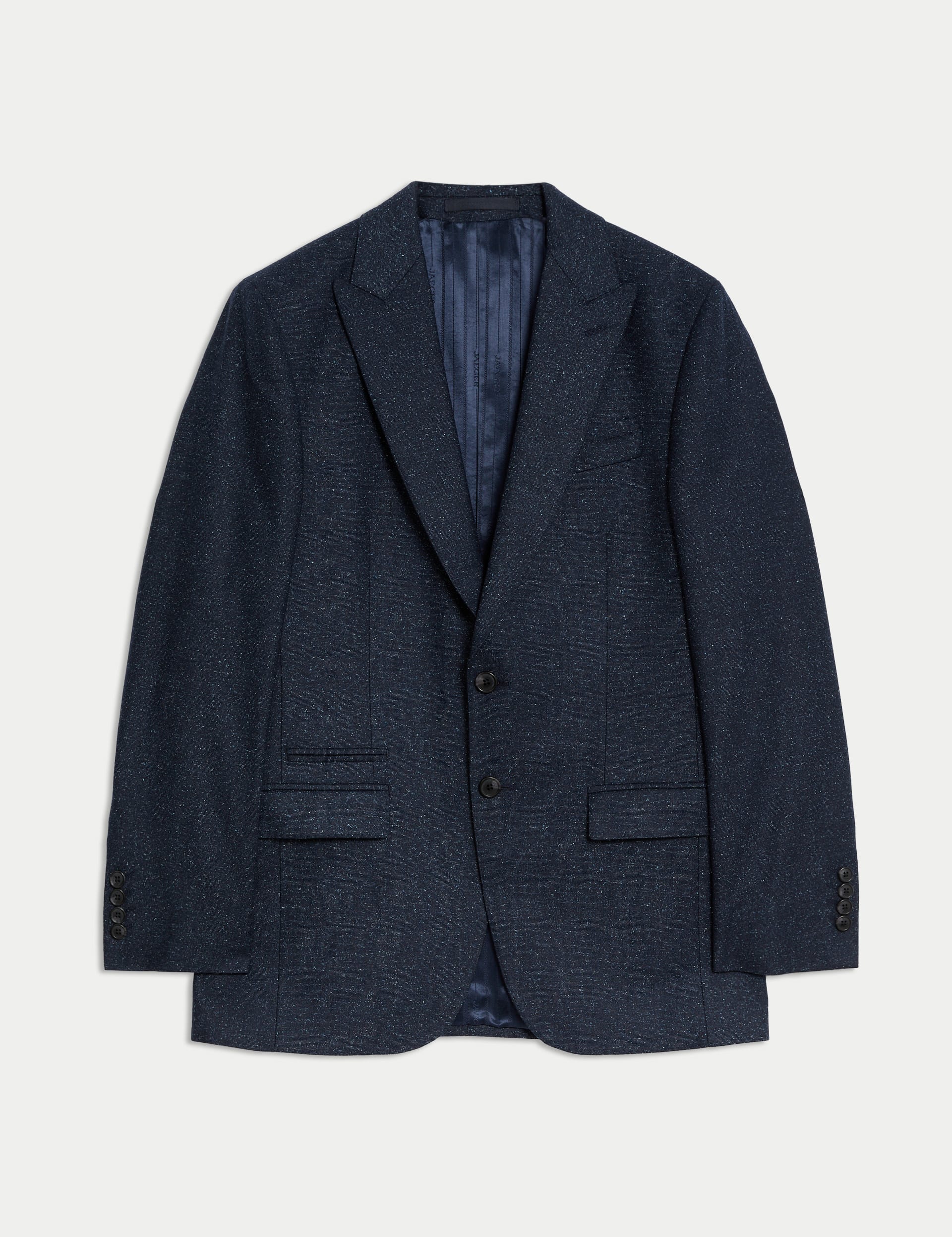 Tailored Fit Italian Wool Suit Jacket with Silk | JAEGER | M&S