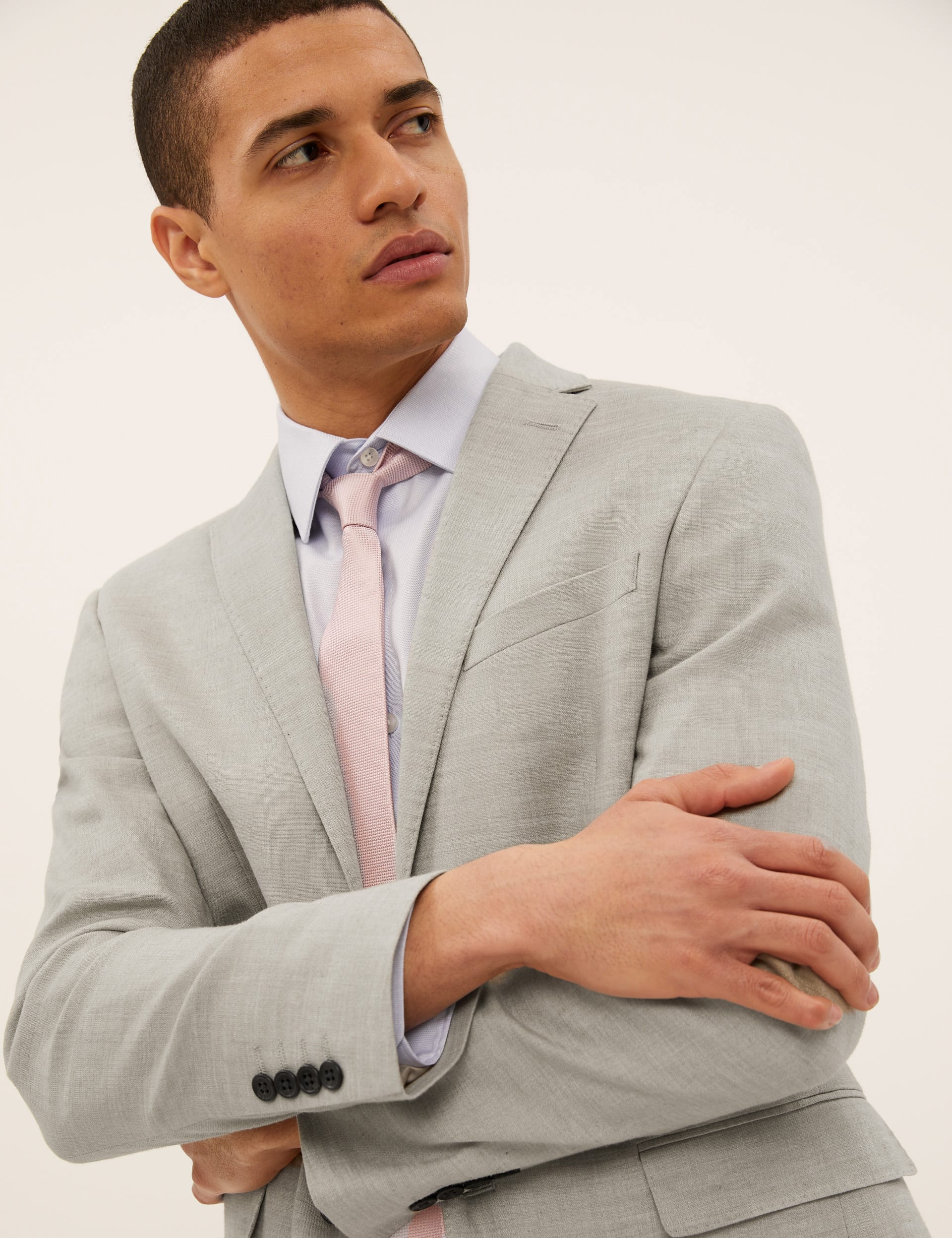 Big & Tall Tailored Fit Linen Rich Suit Jacket | M&S Collection | M&S IE