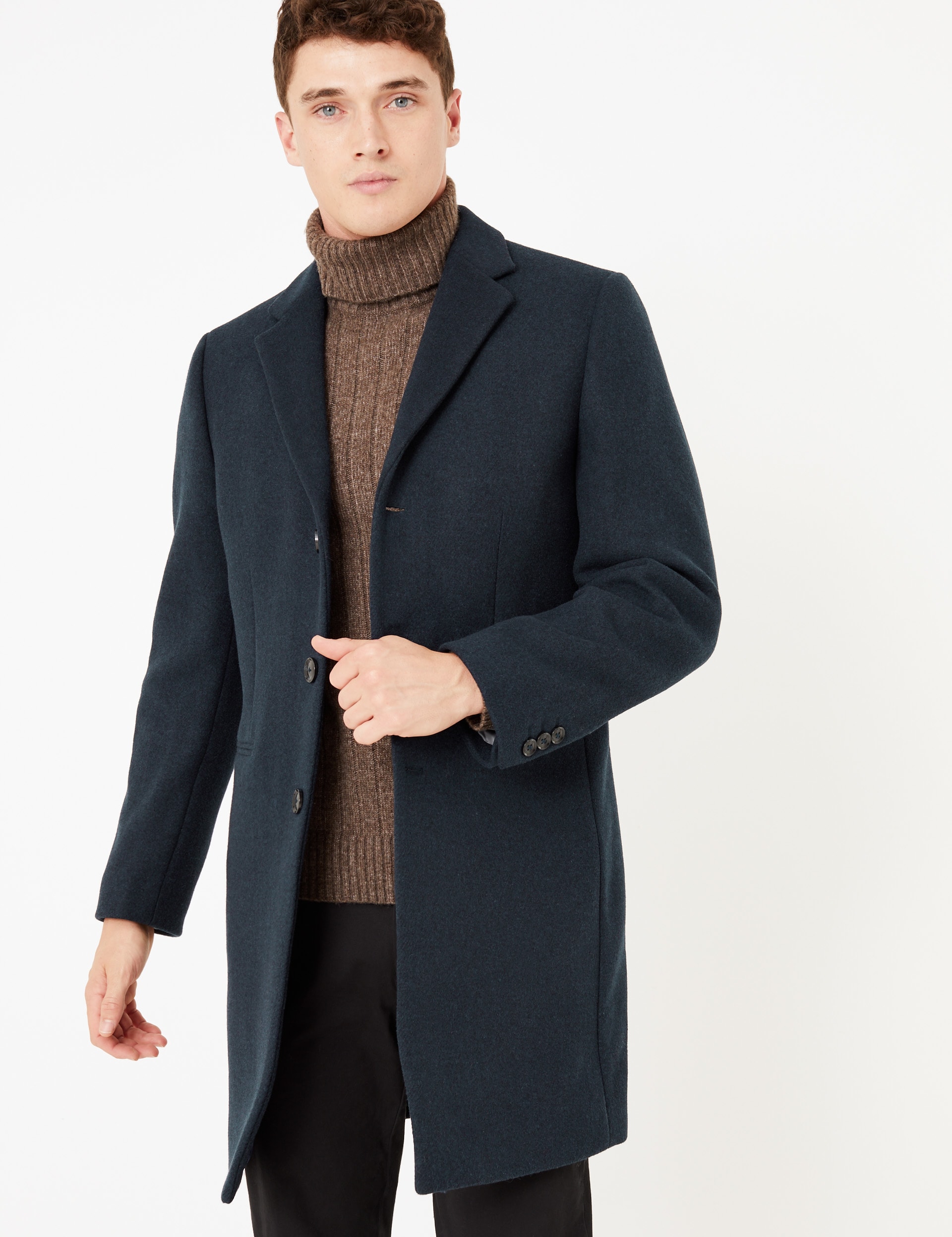 Single Breasted Longline Overcoat | M&S Collection | M&S