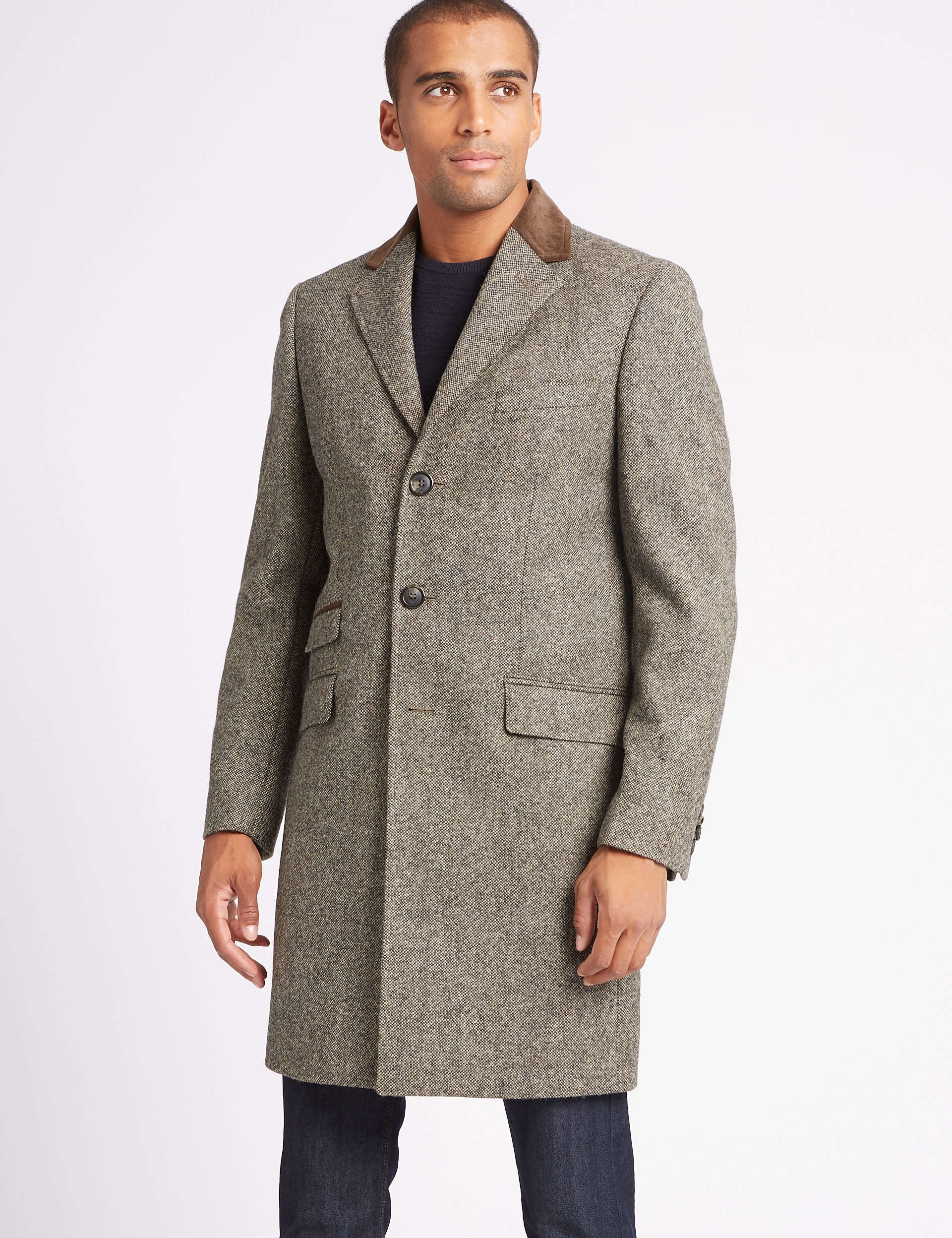 Pure Wool Overcoat | M&S Collection Luxury | M&S IE