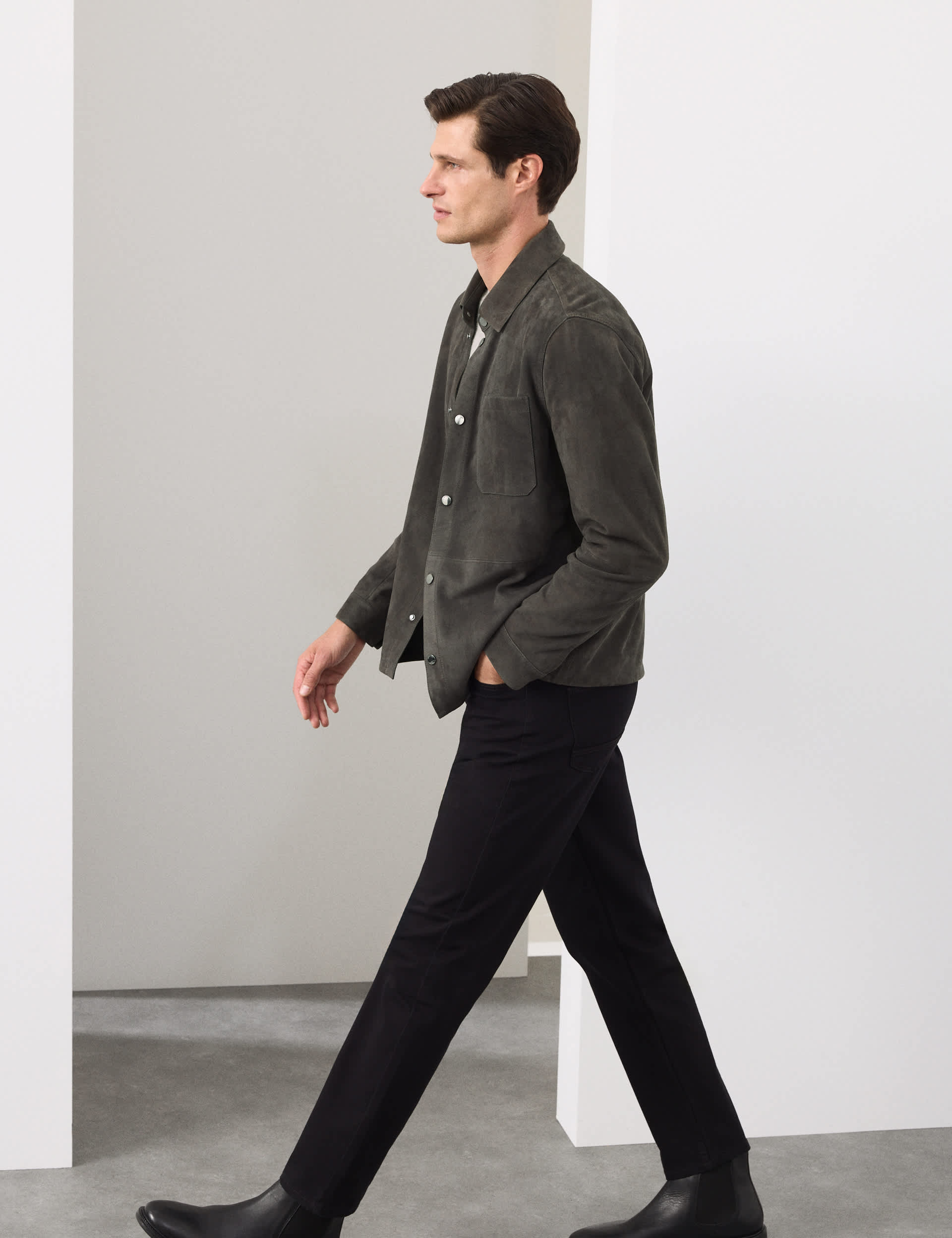 Lightweight Suede Overshirt Jacket | Autograph | M&S