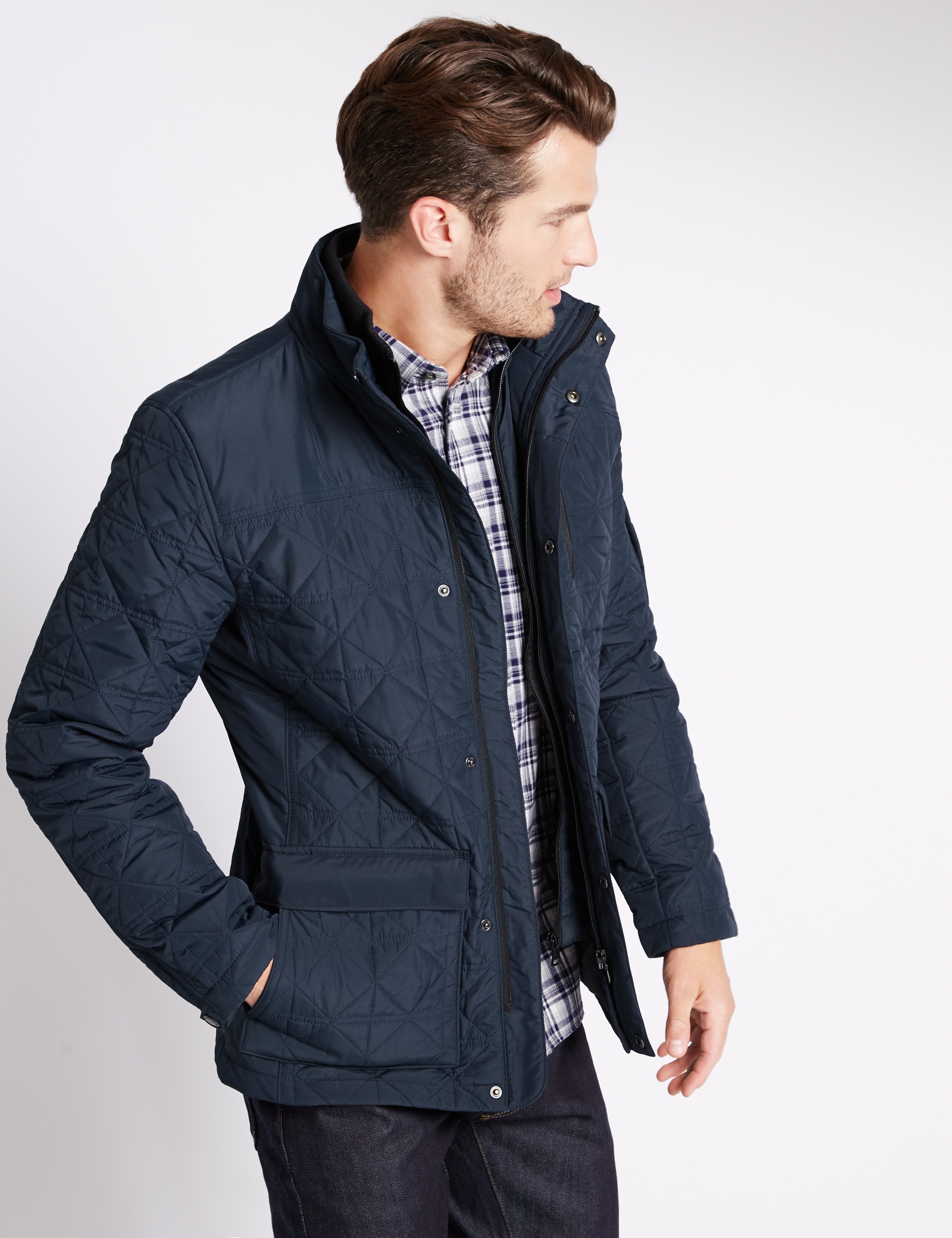 Quilted Jacket with Stormwear™ | Blue Harbour | M&S