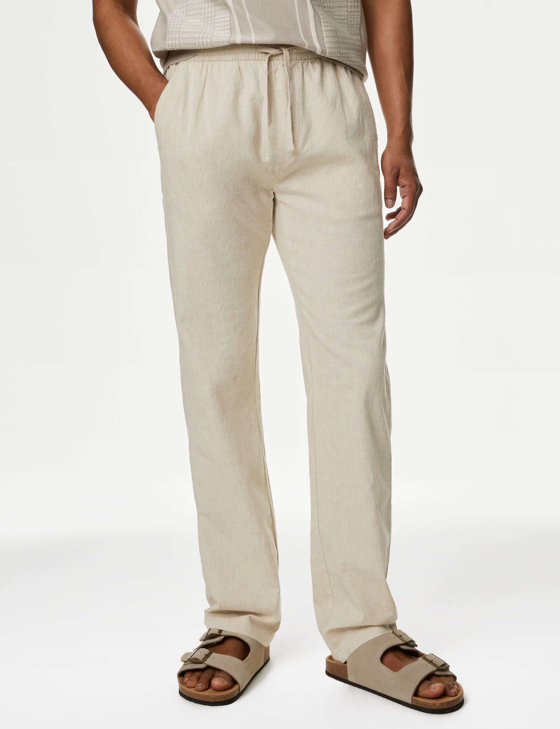 Men's Linen Trousers | M&S