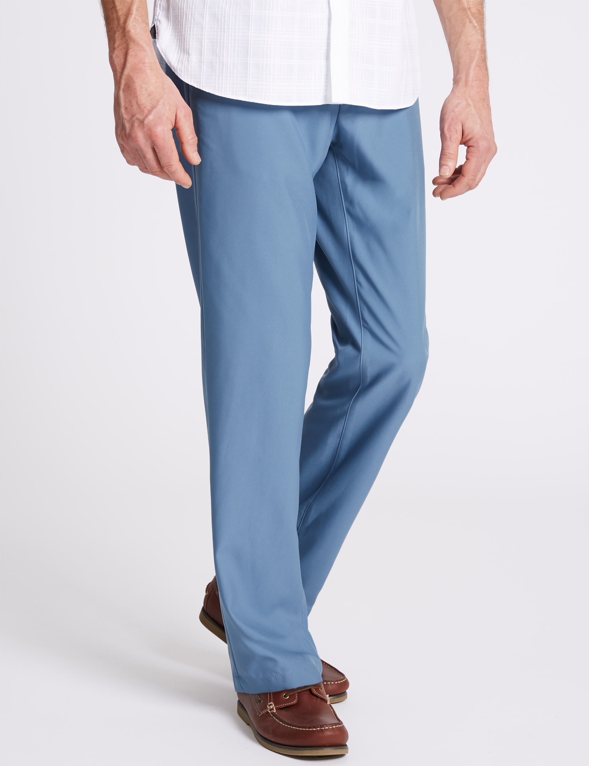Slim Fit Flat Front Golf Chinos | Blue Harbour | M&S IE