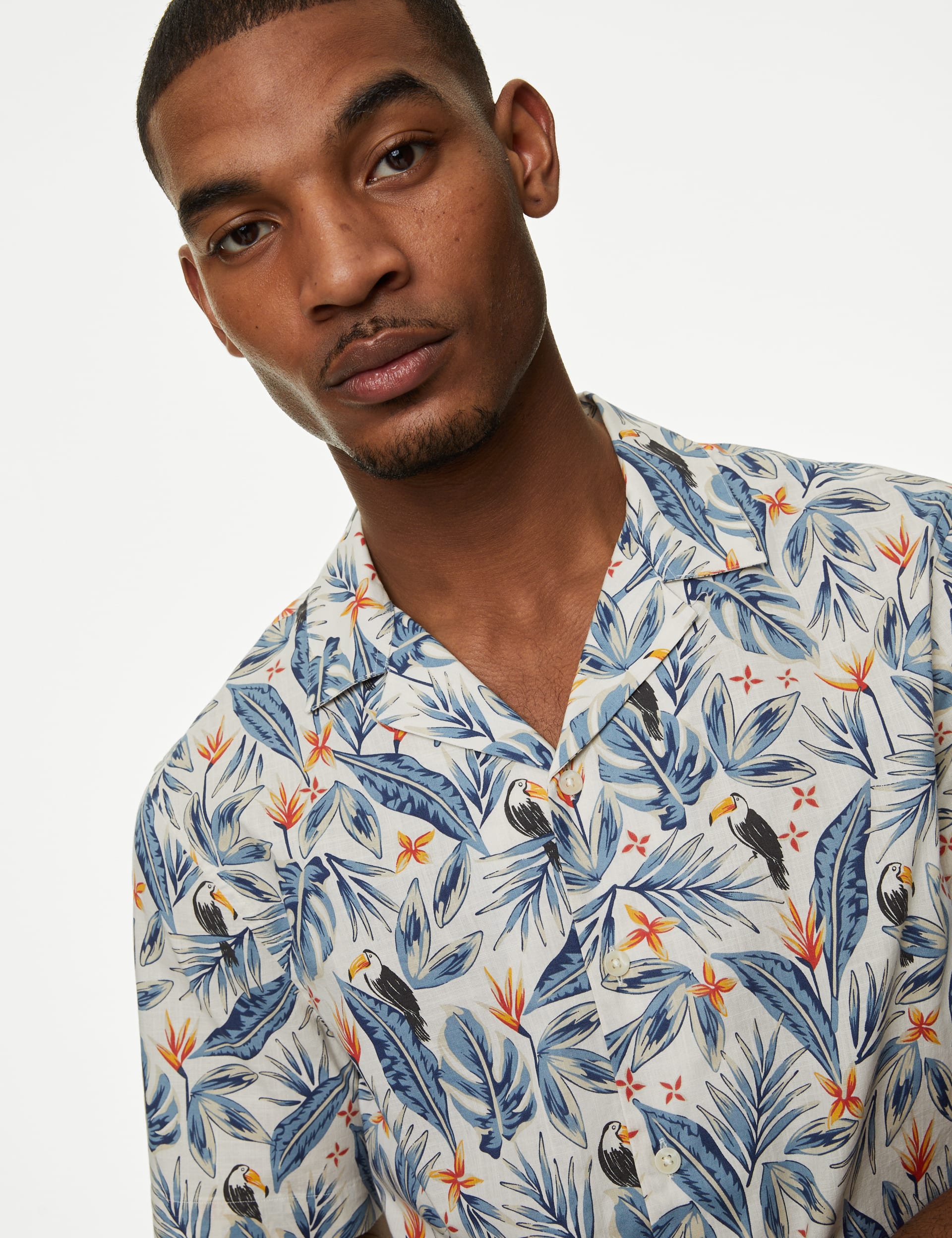 Men’s Cuban-Collar Shirts | M&S