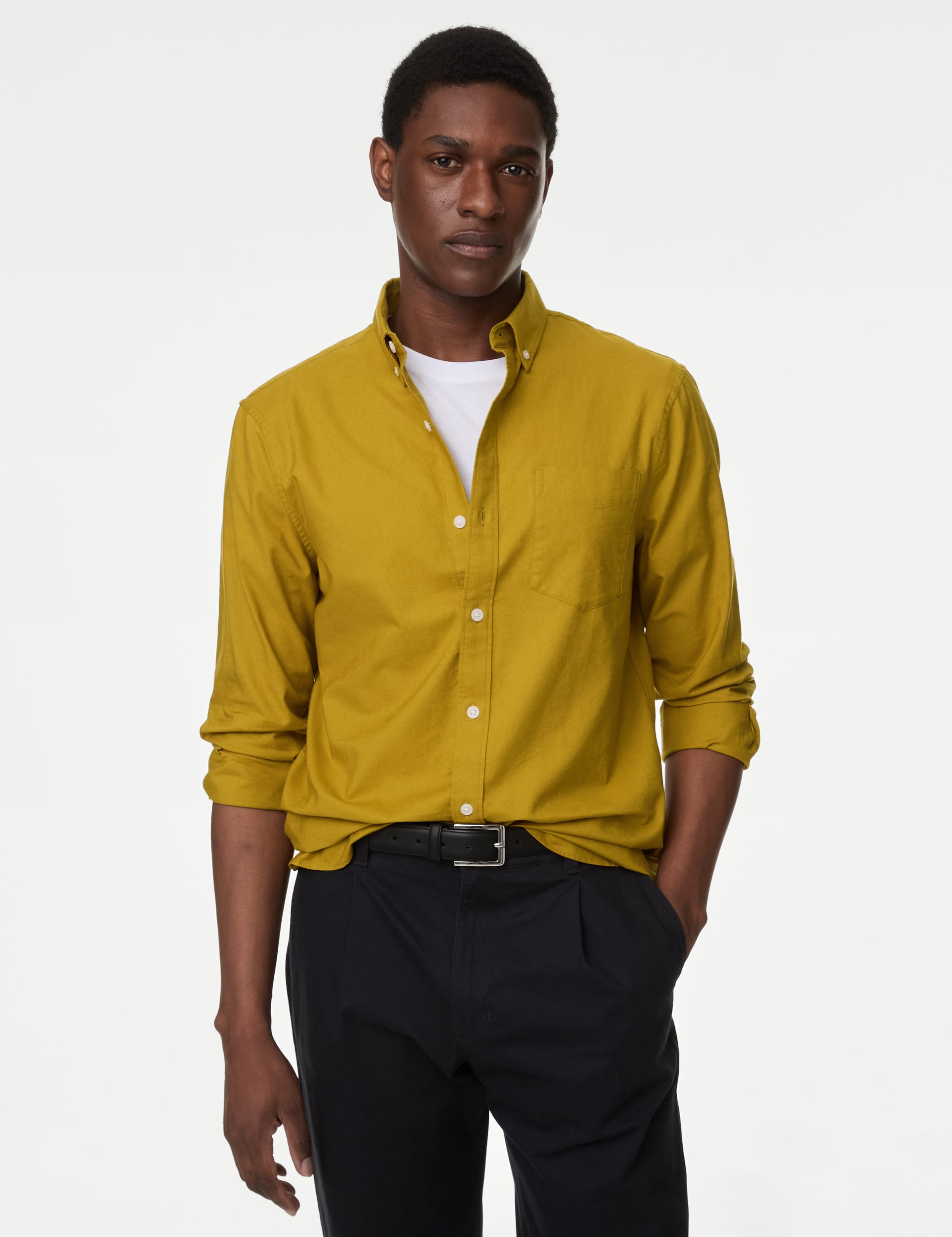 Men's Yellow Shirts at M&S