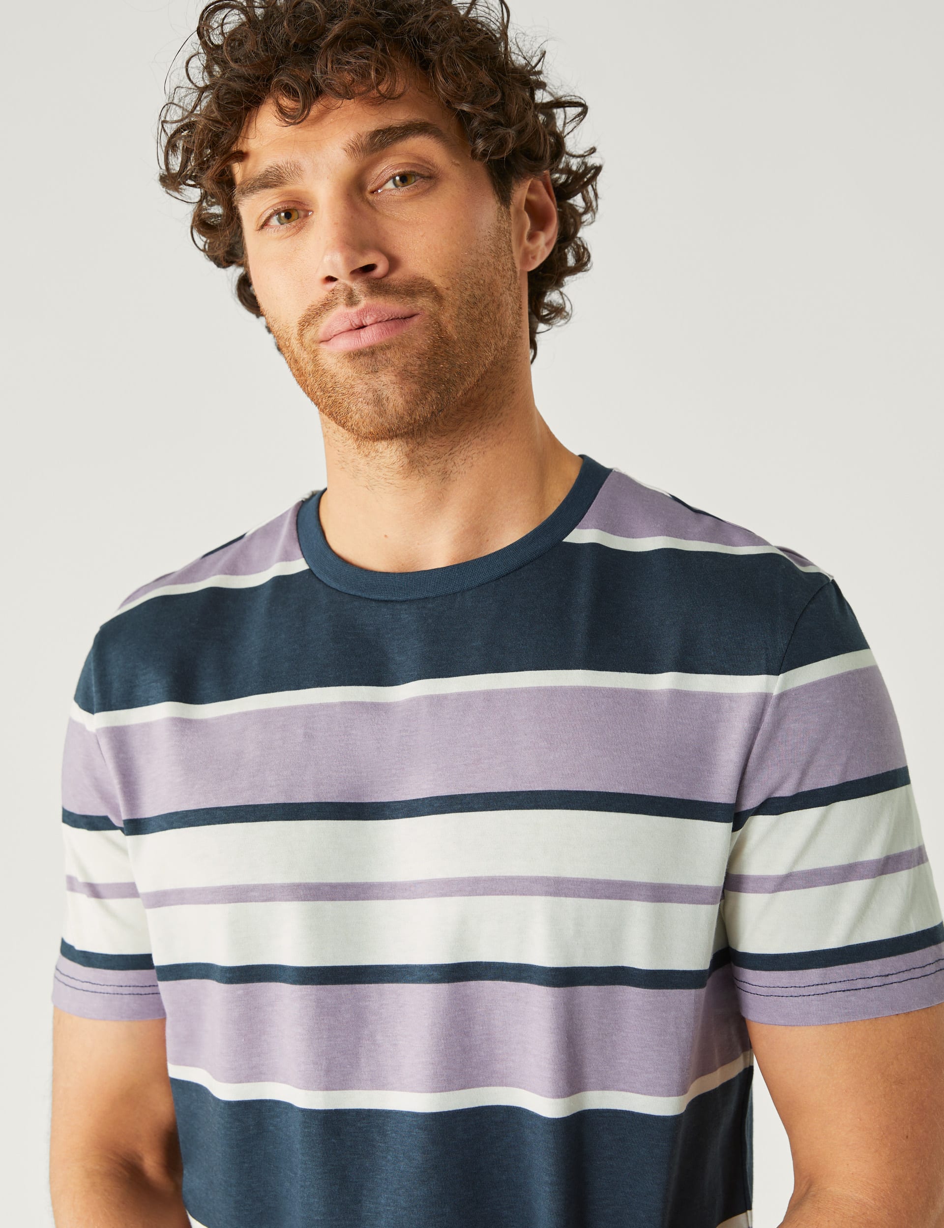 Pure Cotton Colour Block T-Shirt | M&S Collection | M&S IE