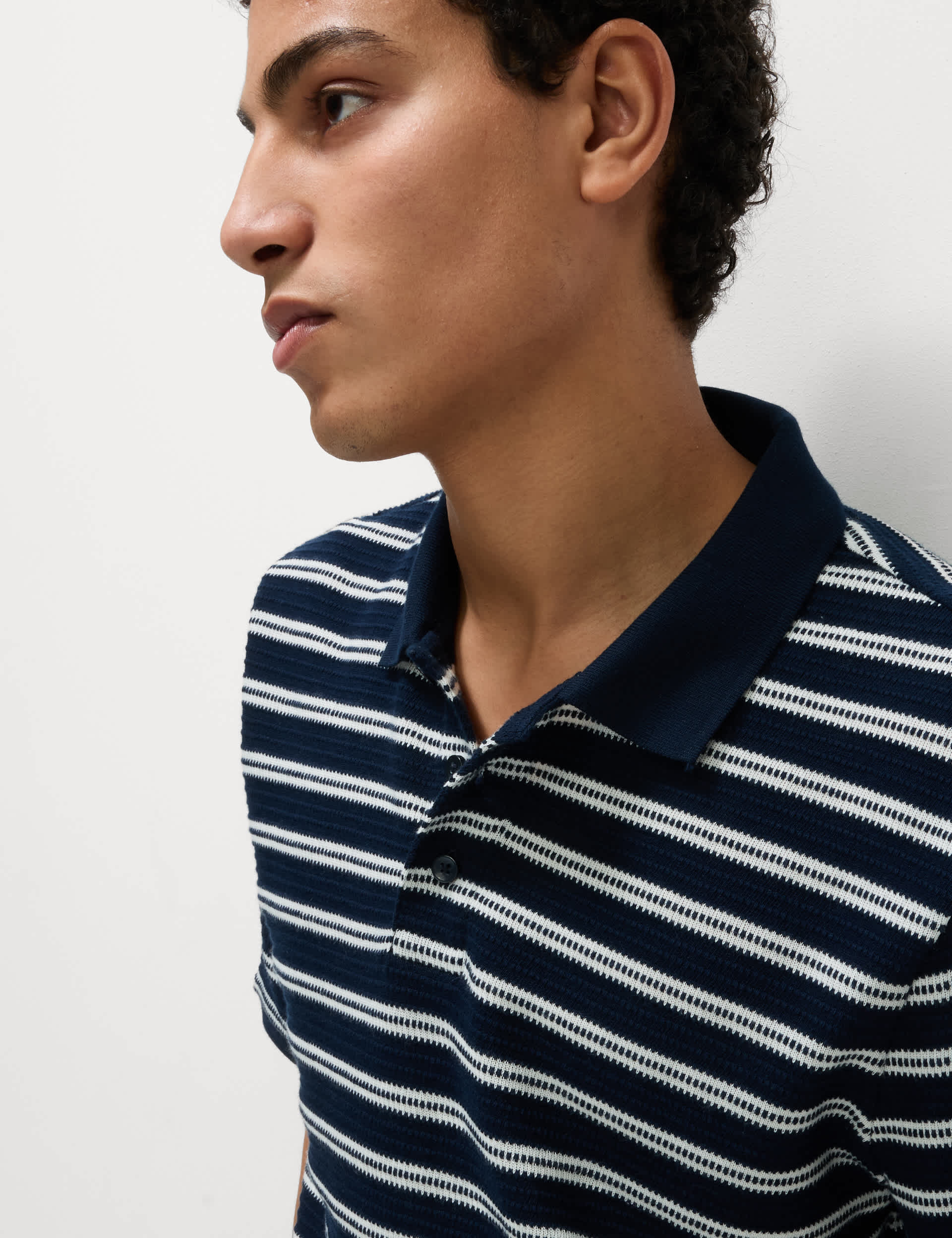 Cotton Rich Striped Polo Shirt | M&S | M&S