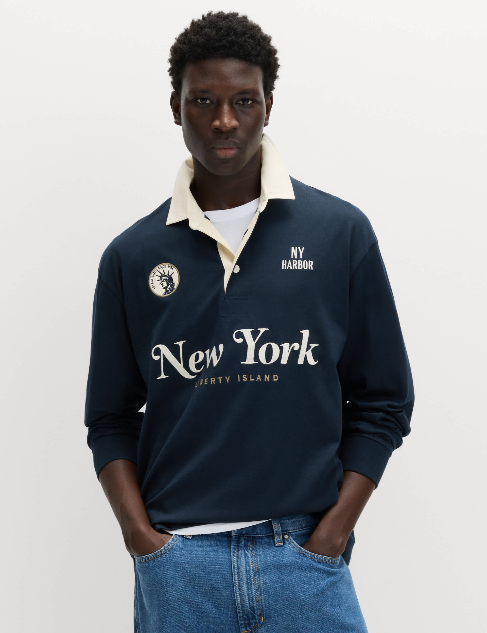 Pure Cotton Embroidered Rugby Shirt | M&S | M&S IE