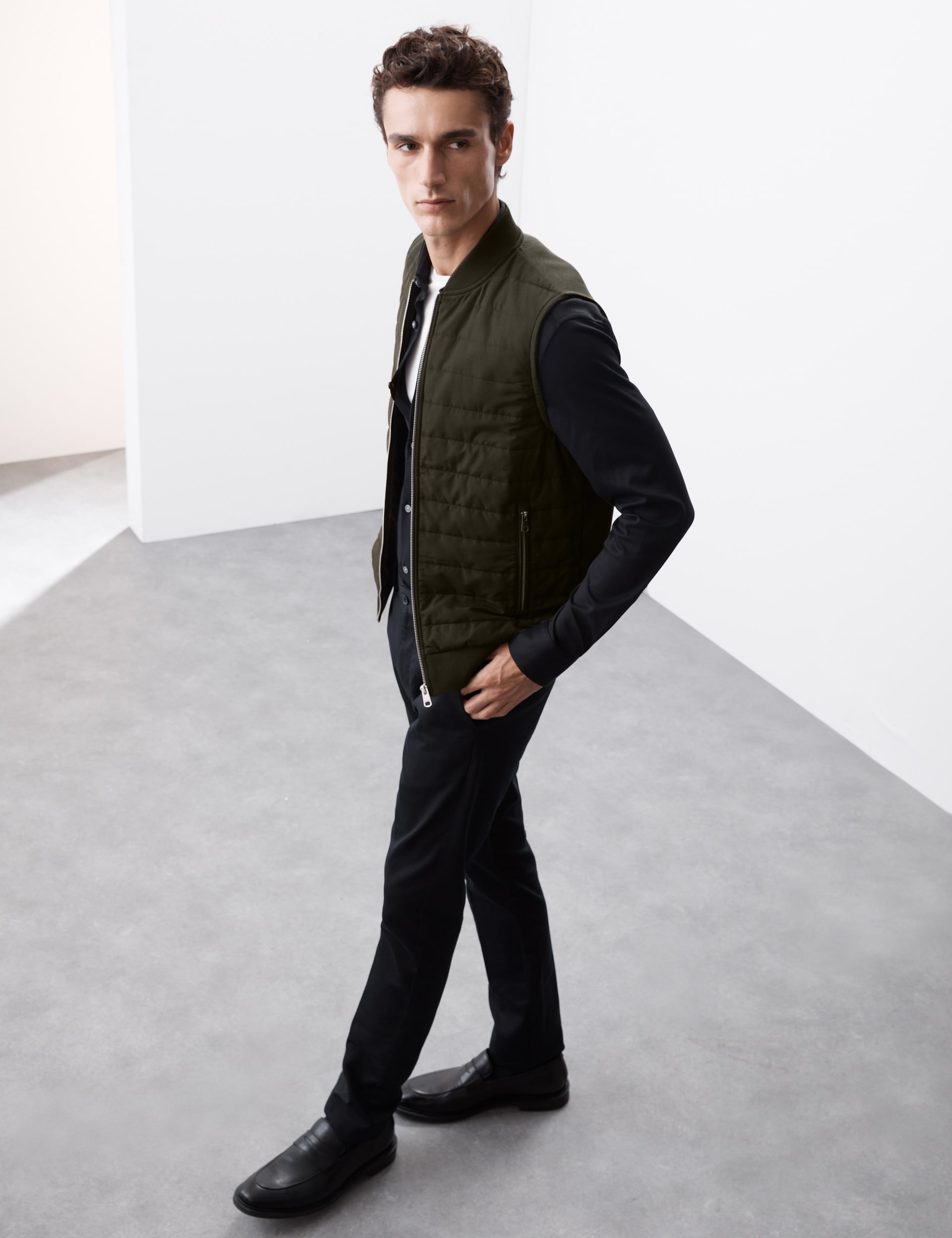 Cotton Rich Zip Up Quilted Gilet with Stormwear™ | Autograph | M&S