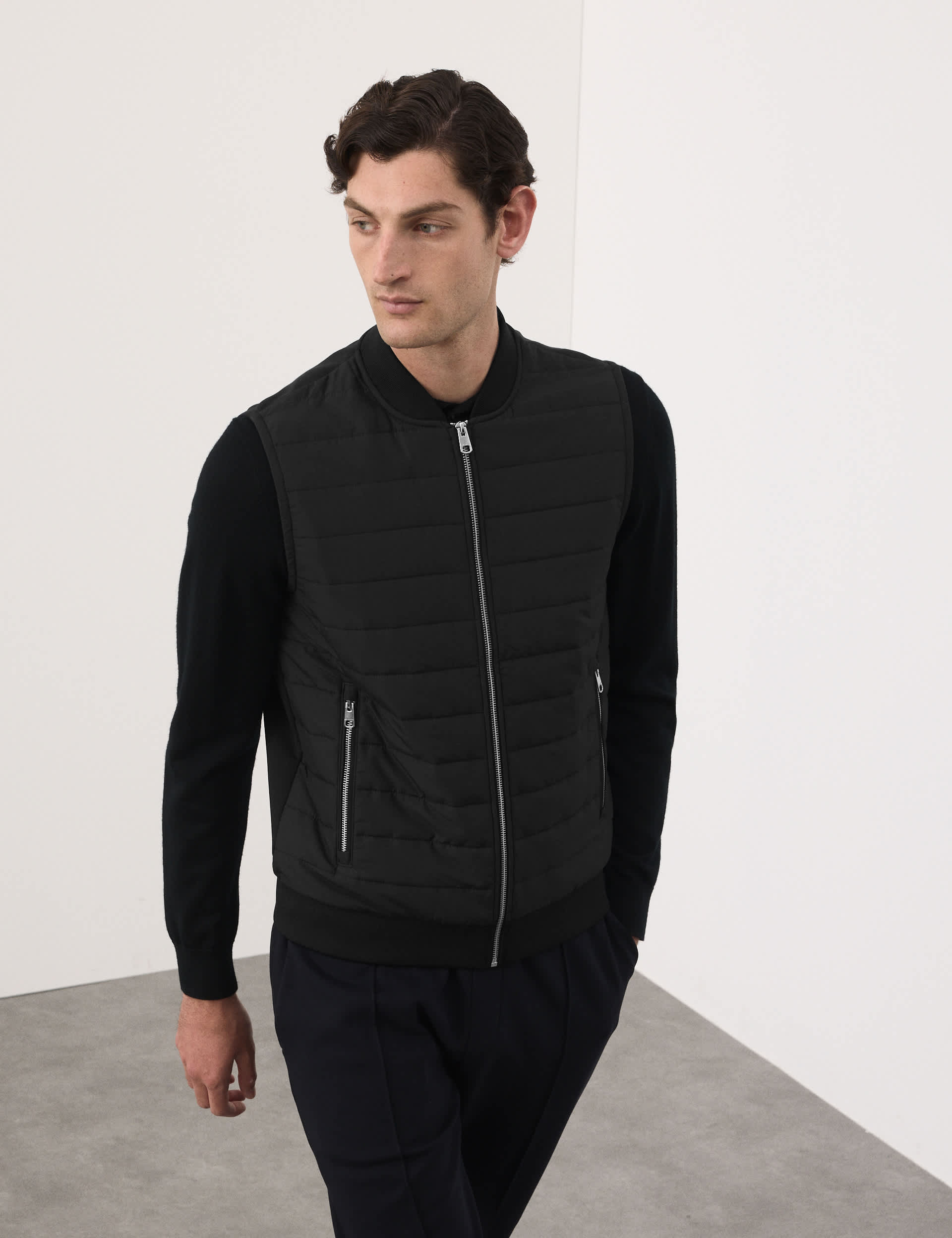 Cotton Rich Zip Up Quilted Gilet with Stormwear™ | Autograph | M&S