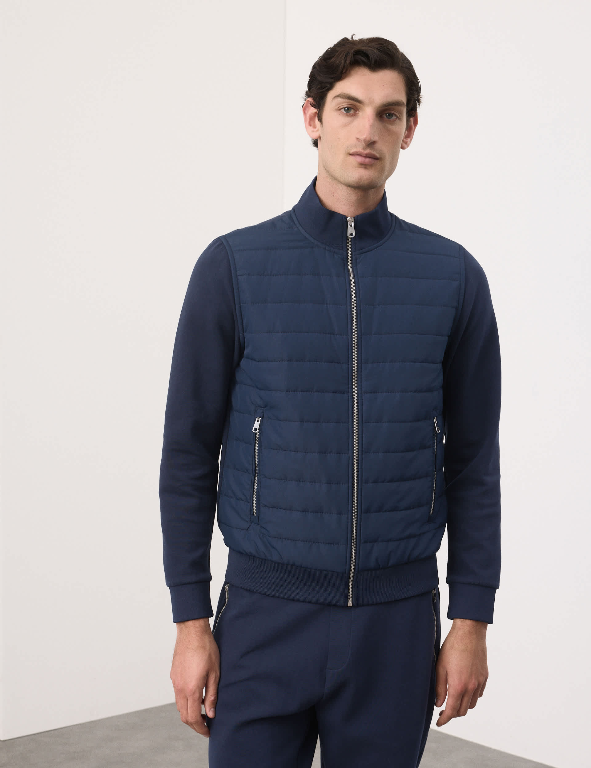 Cotton Rich Zip Up Quilted Jacket | Autograph | M&S