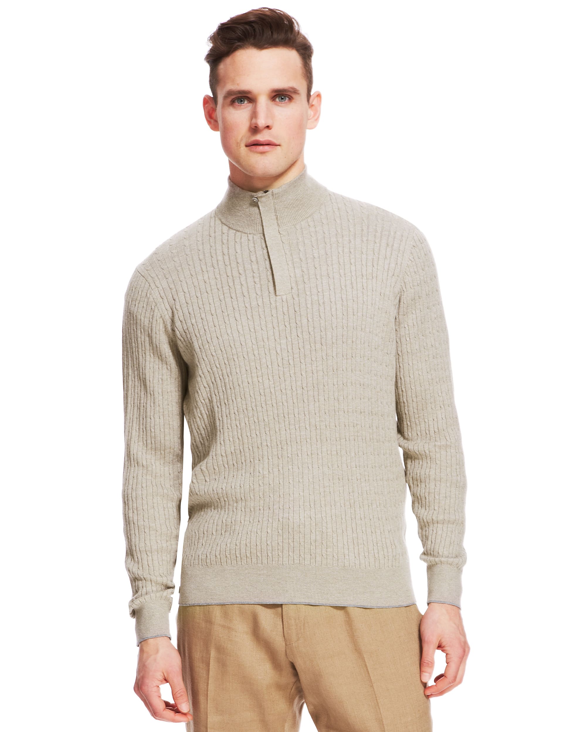 Mini Cable Knit Jumper with Silk | Collezione | M&S