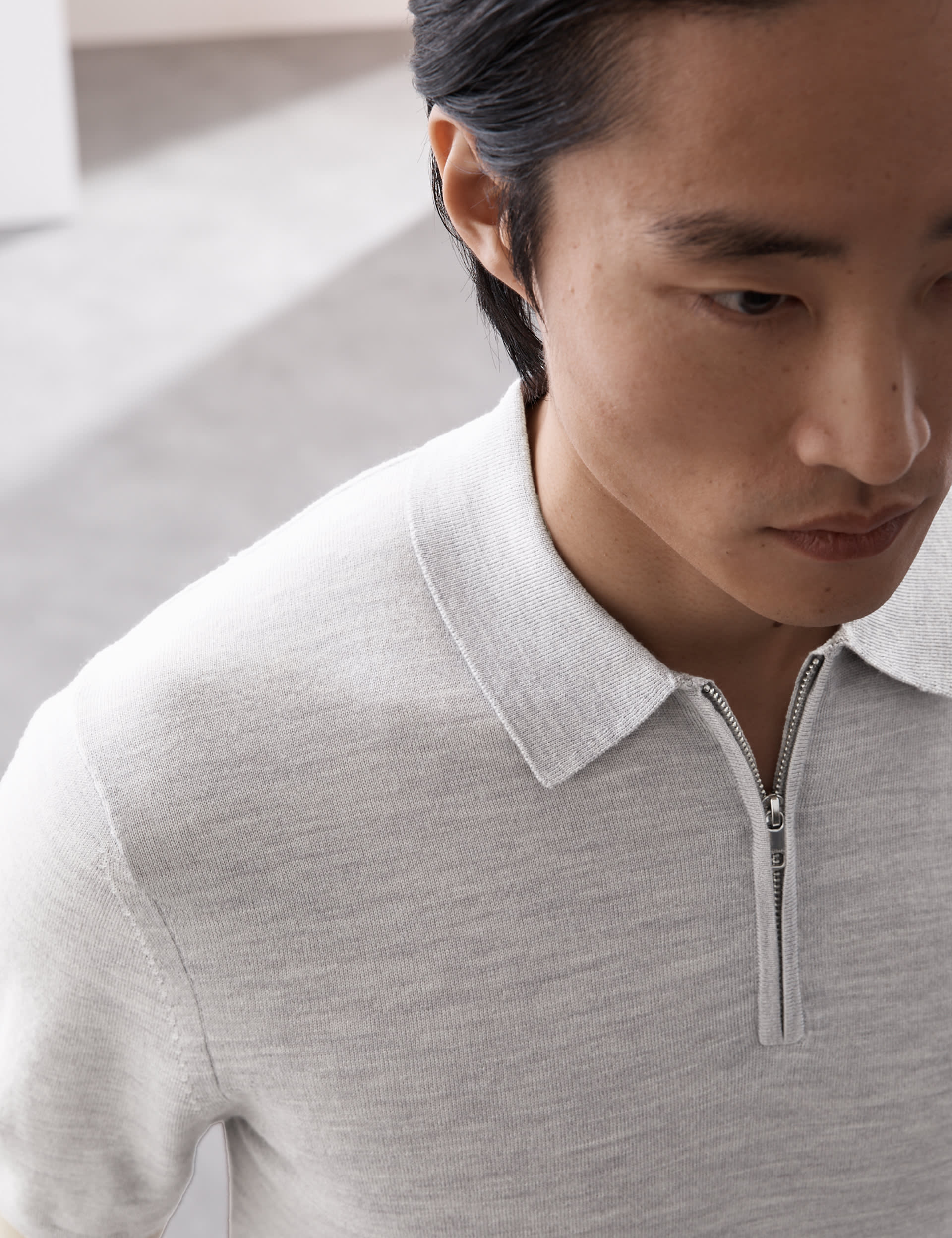 Men’s Merino Wool Polo Shirts | M&S