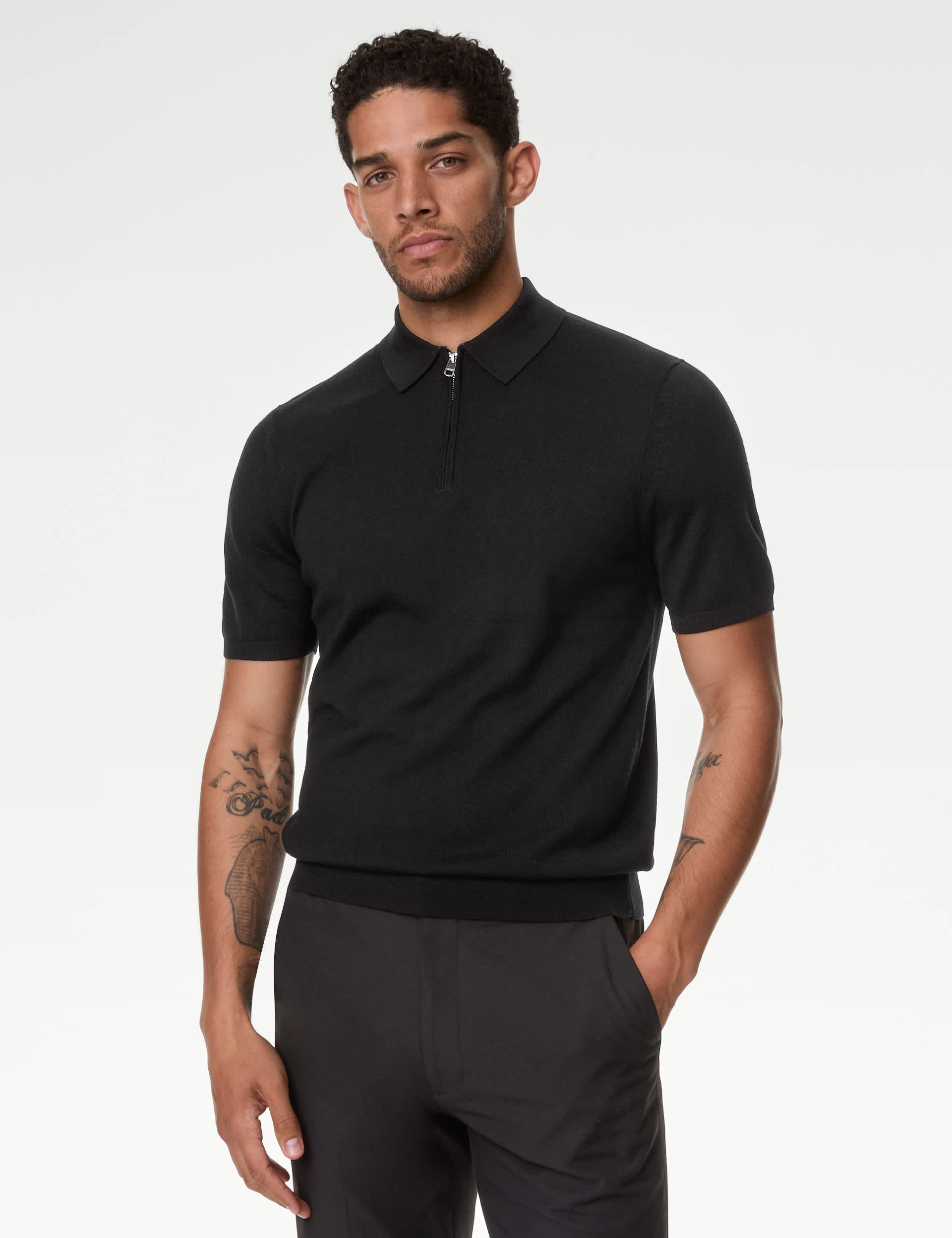 Men’s Merino Wool Polo Shirts | M&S