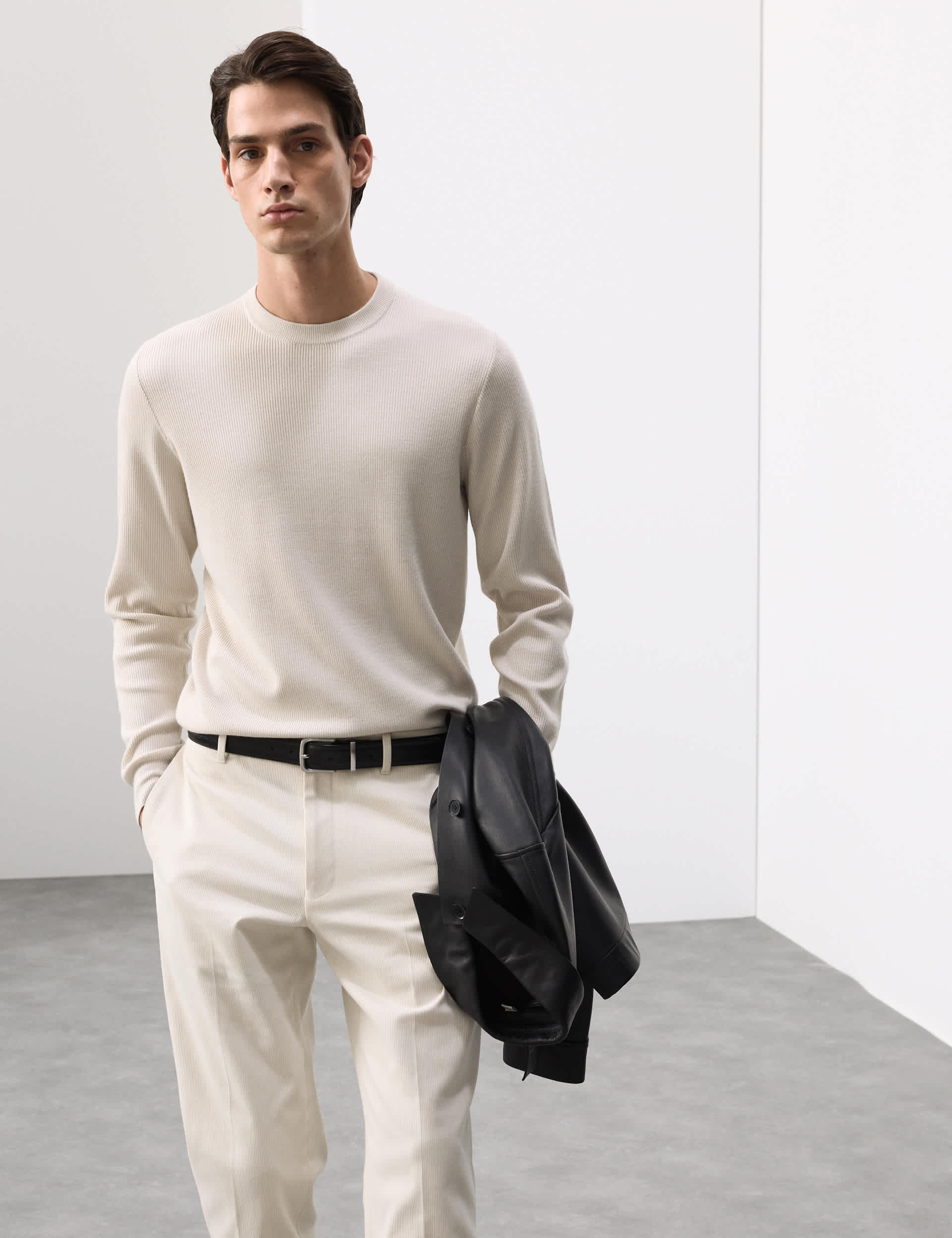 Men’s Ribbed Jumpers & Knitwear at M&S