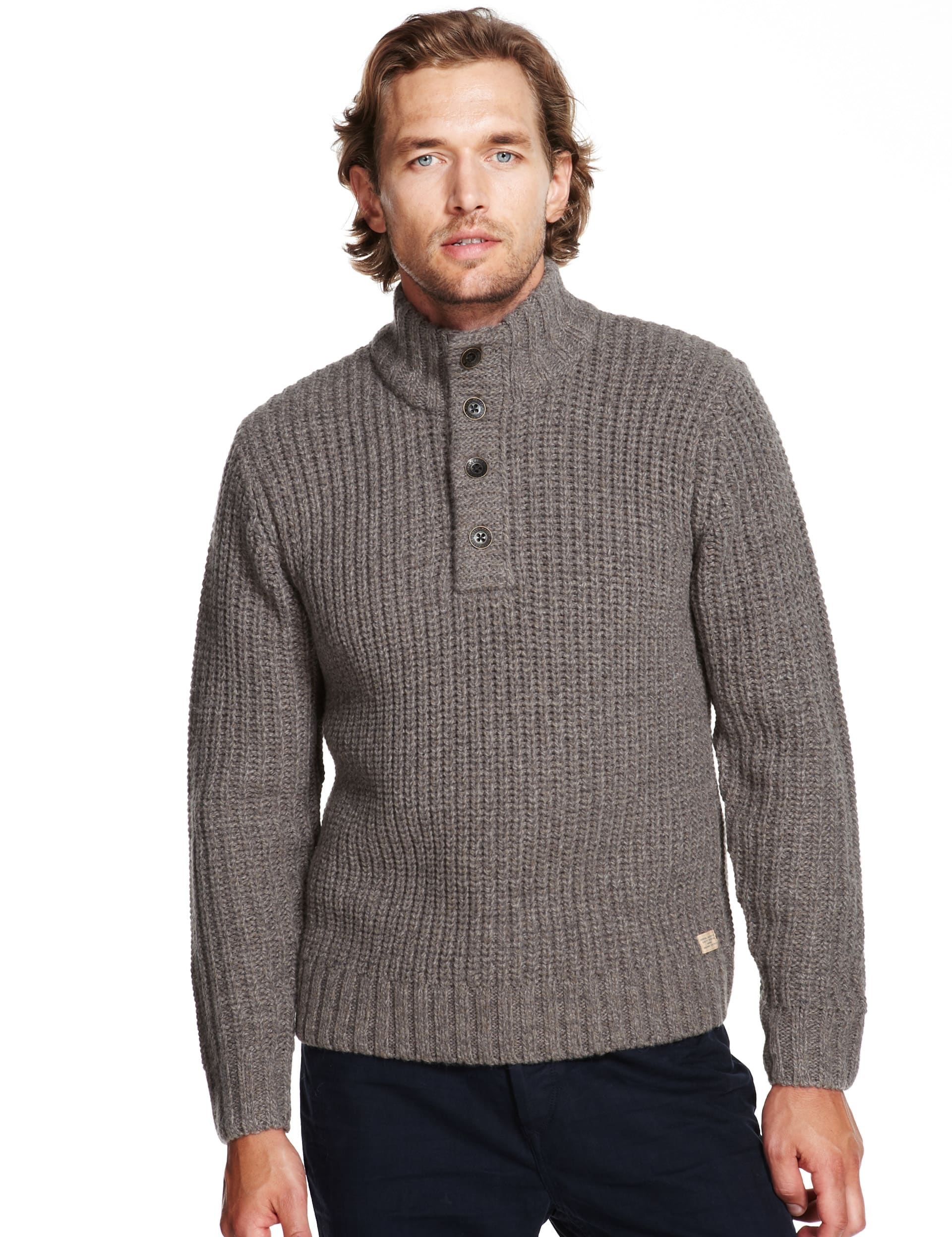 Funnel Neck Jumper with Wool | North Coast | M&S