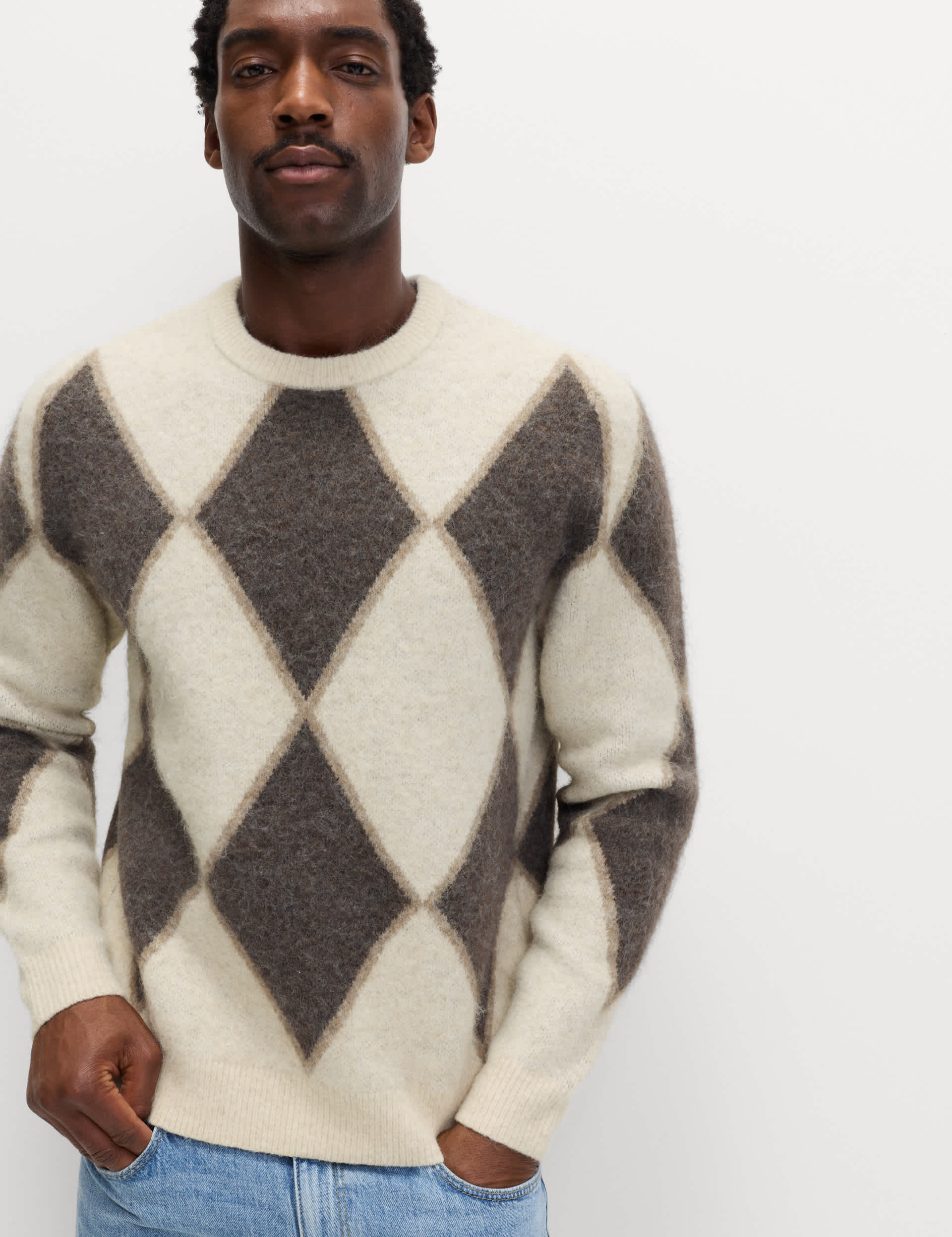 Men’s Argyle Jumpers at M&S