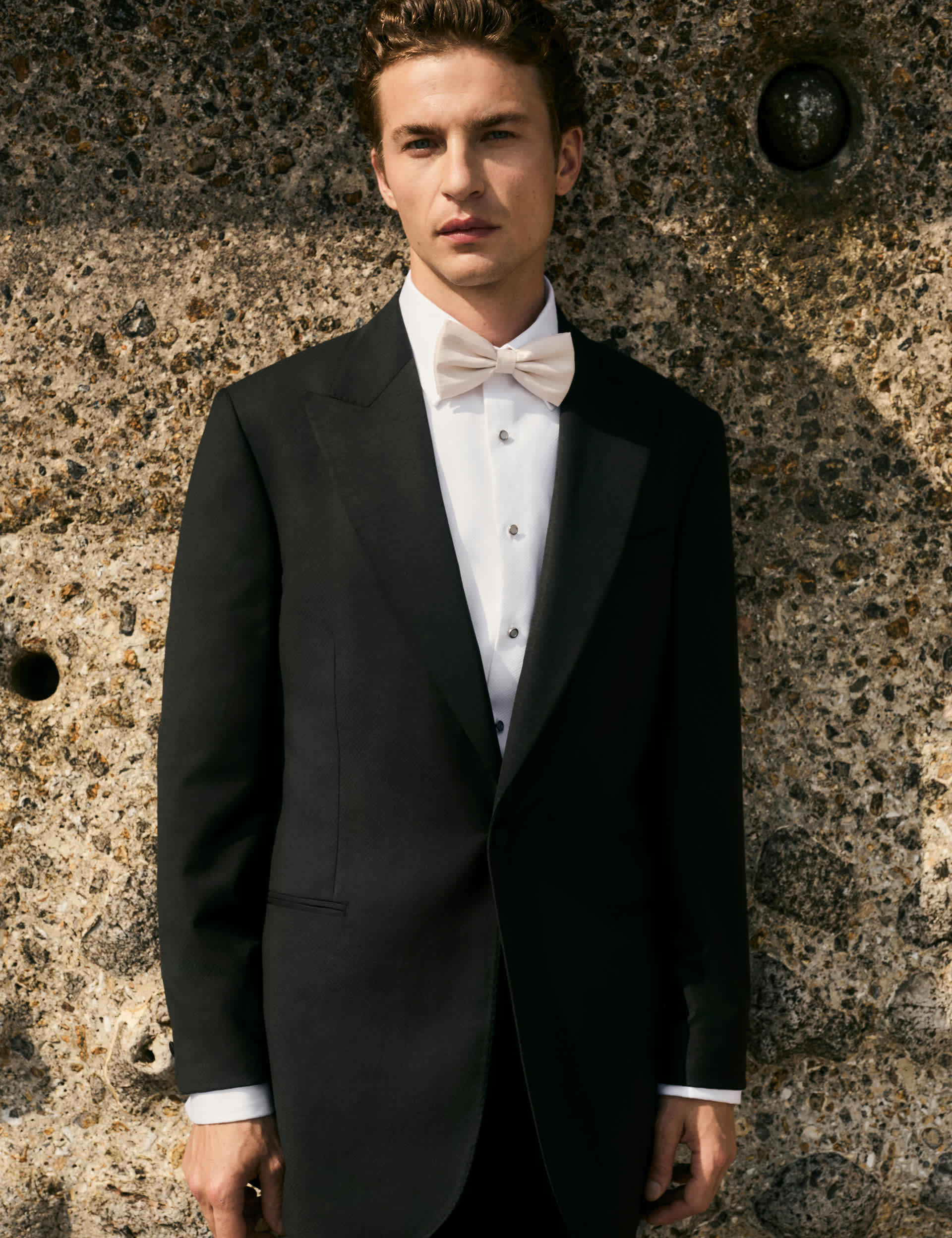 Tailored Fit Pure Wool Tuxedo Jacket | JAEGER | M&S