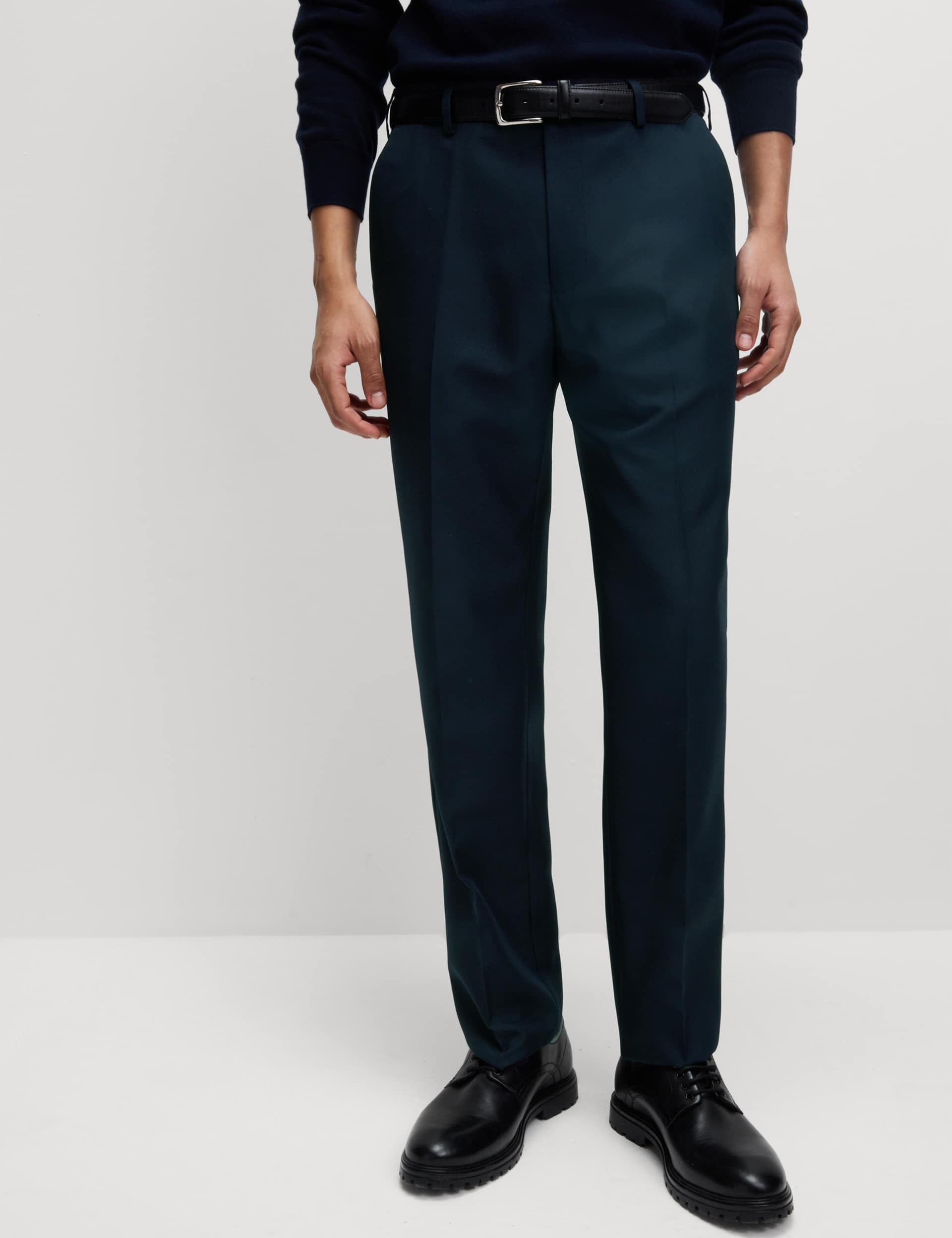 Men’s Smart Navy Trousers | M&S